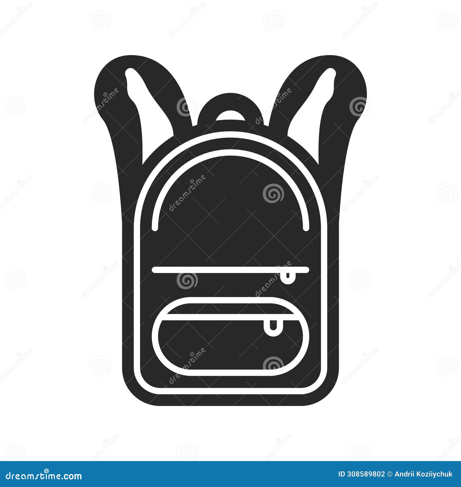 Backpack Logo Vector Icon. Black Backpack. a Symbol of Learning is a ...
