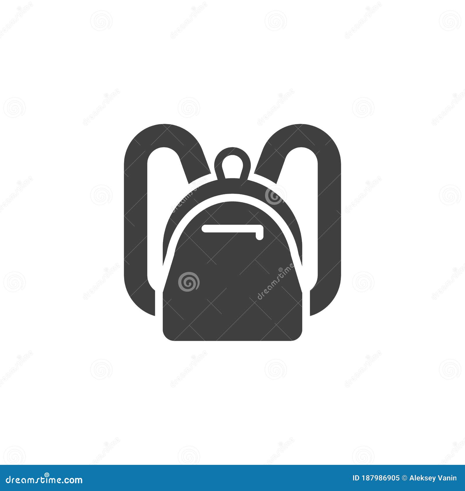 Backpack, Rucksack Vector Icon Stock Vector - Illustration of ...