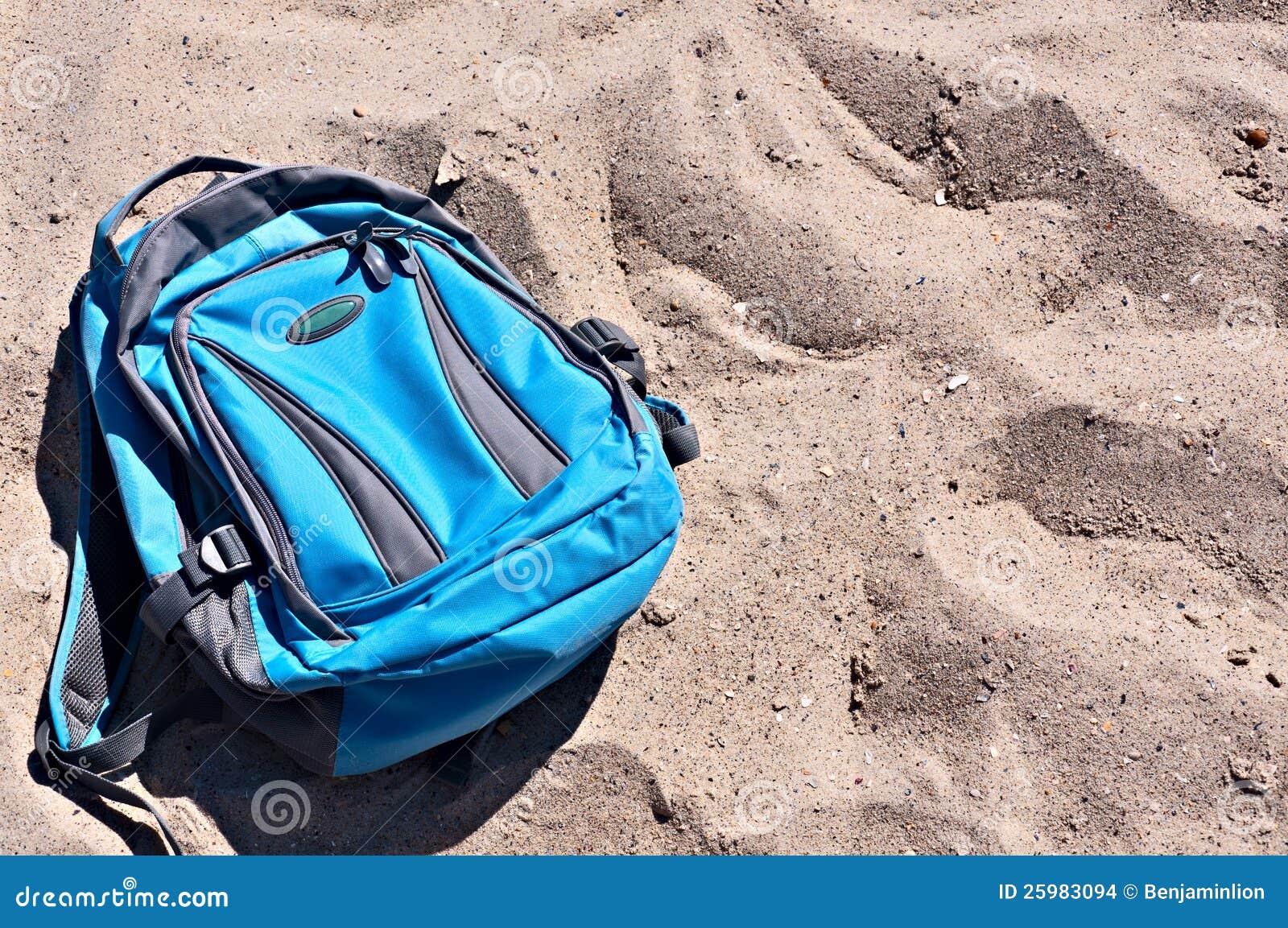 Backpack on the Sand stock photo. Image of backpack, south - 25983094