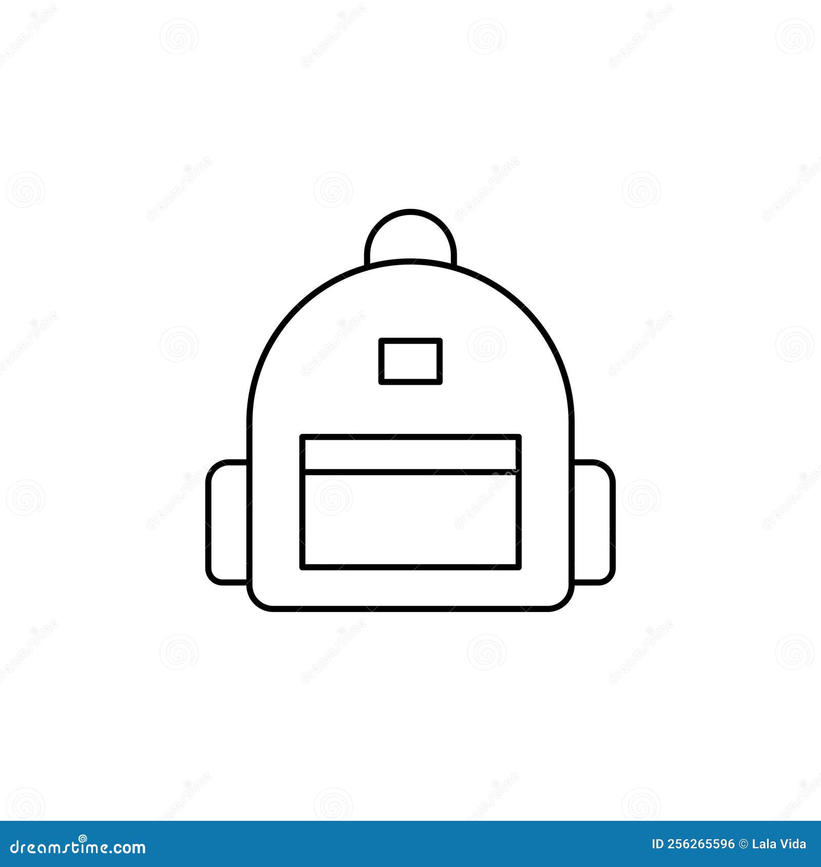 Backpack, School, Rucksack, Knapsack Thin Line Icon Vector Illustration ...