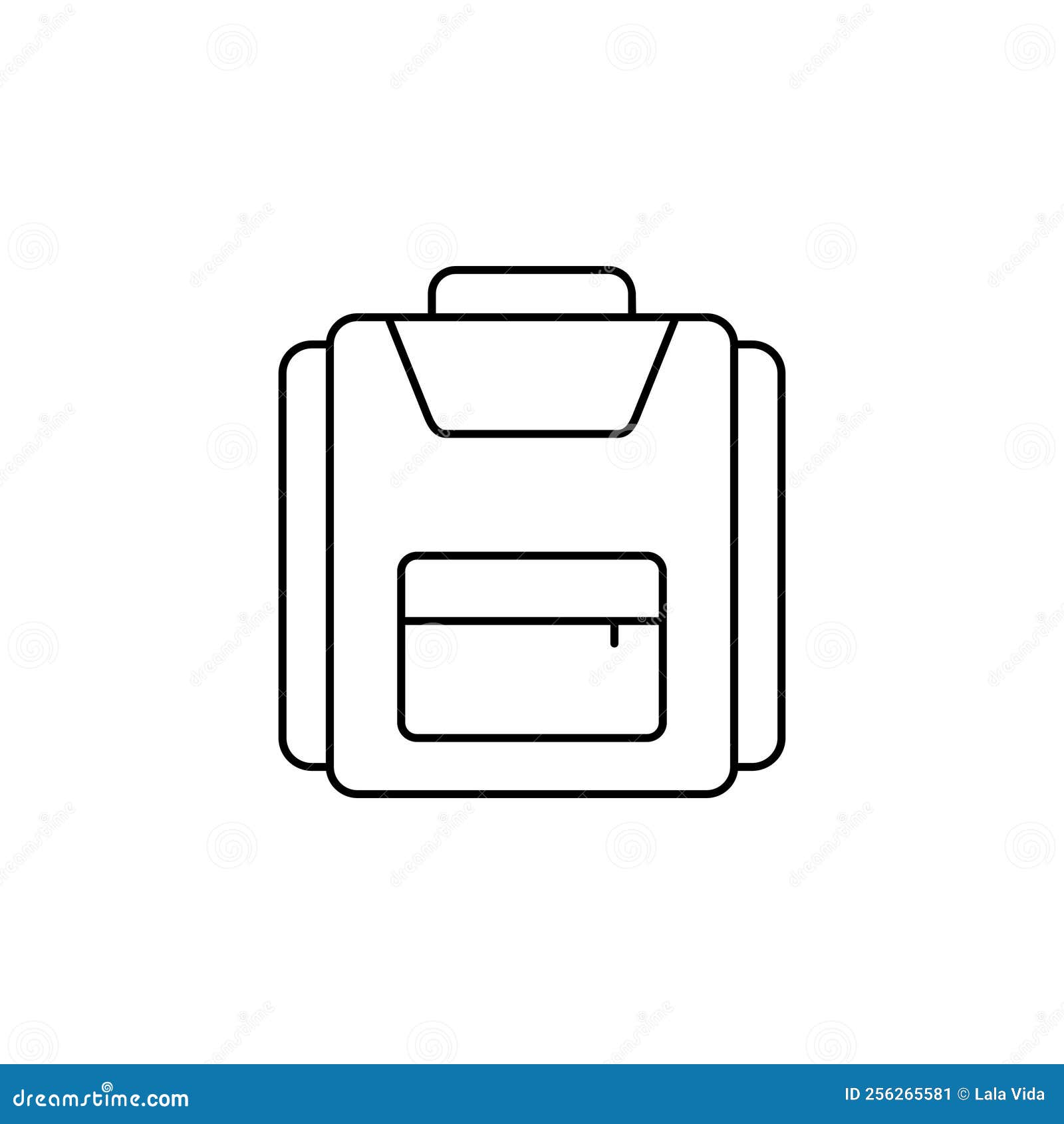 Backpack, School, Rucksack, Knapsack Thin Line Icon Vector Illustration ...