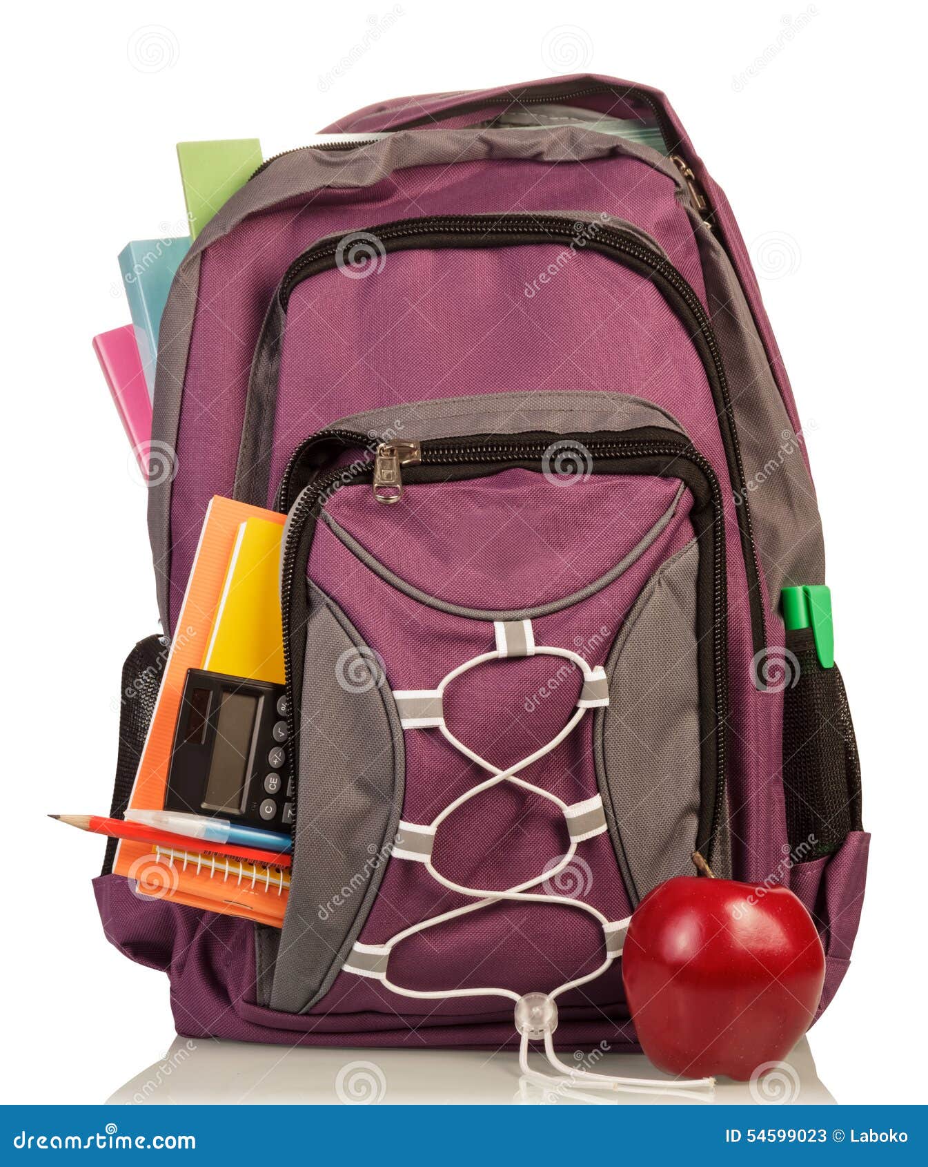 Backpack With School Supplies Stock Image | CartoonDealer.com #54599023