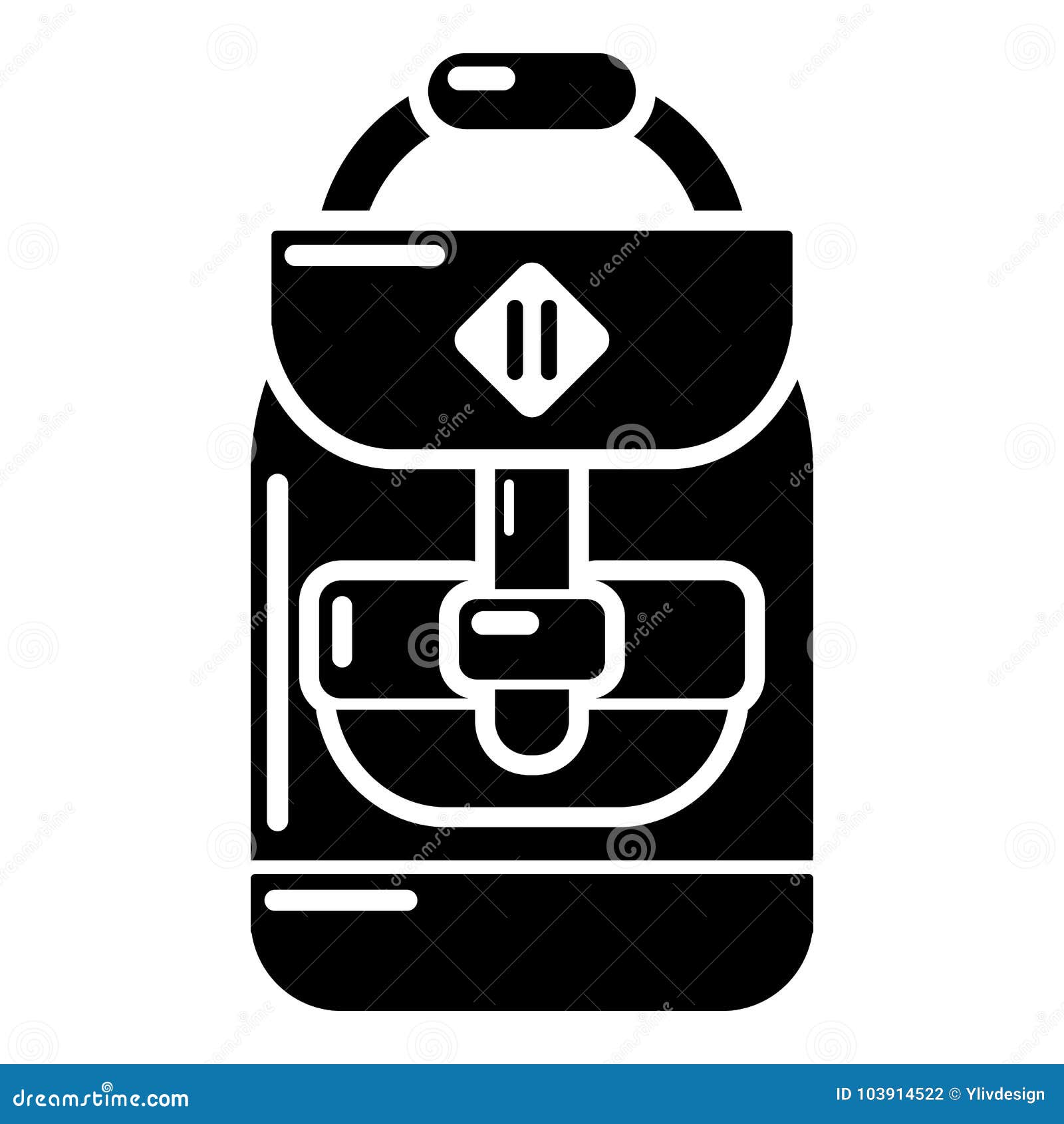 Backpack Schoolboy Icon, Simple Black Style Stock Vector - Illustration ...