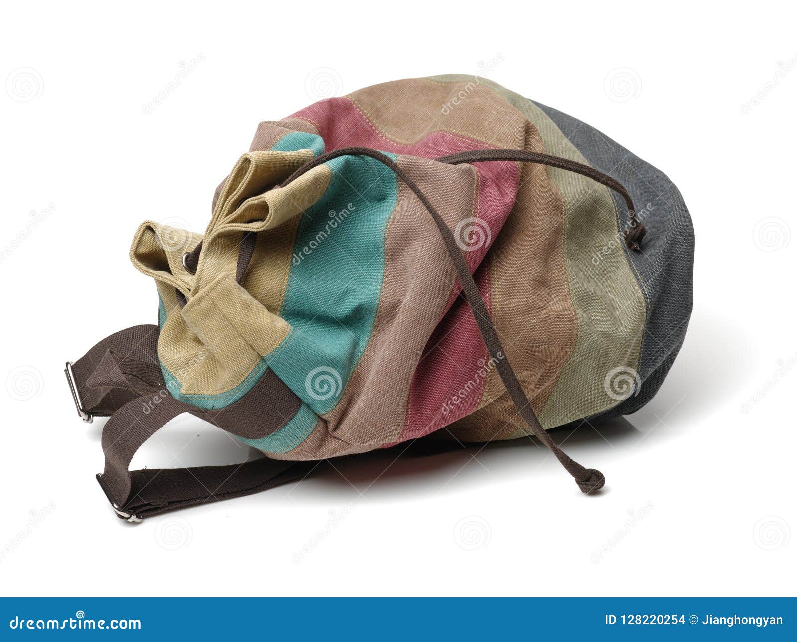 Backpack with Stars Pattern Stock Photo - Image of packing ...