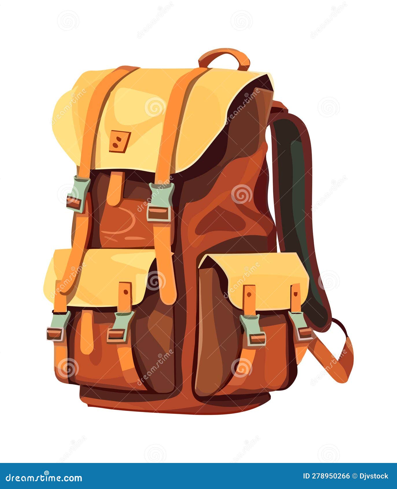 Backpack Symbolizes Adventure and Exploration Stock Vector ...
