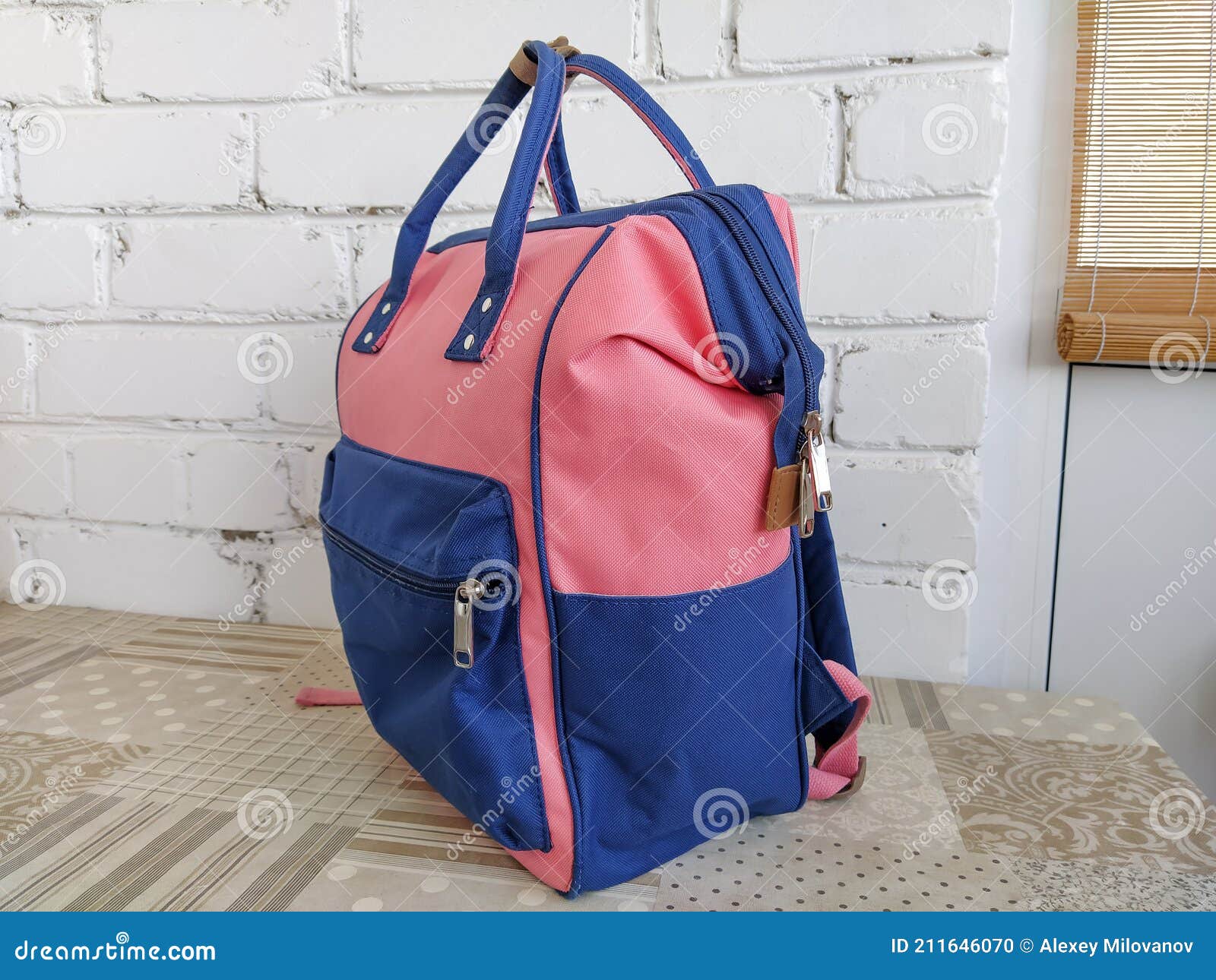 The Backpack is on the Table, Isolated Stock Photo - Image of knapsack ...