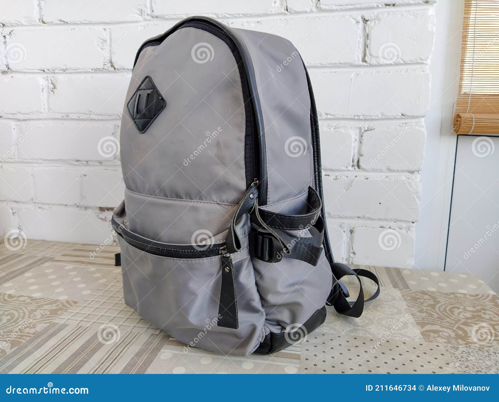 The Backpack is on the Table, Isolated Stock Photo - Image of education ...