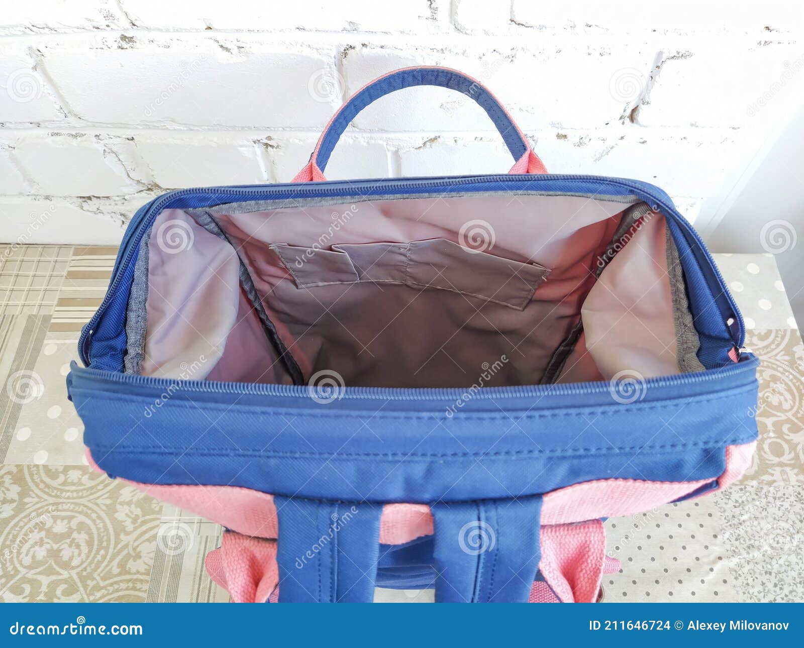 The Backpack is on the Table, Isolated Stock Photo - Image of concept ...