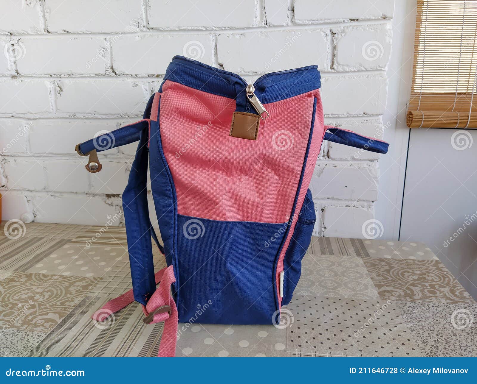 The Backpack is on the Table, Isolated Stock Photo - Image of pencil ...