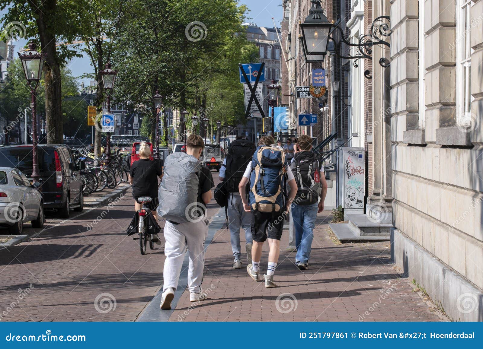 Backpack Tourists at at Amsterdam the Netherlands 23-6-2022 Editorial ...