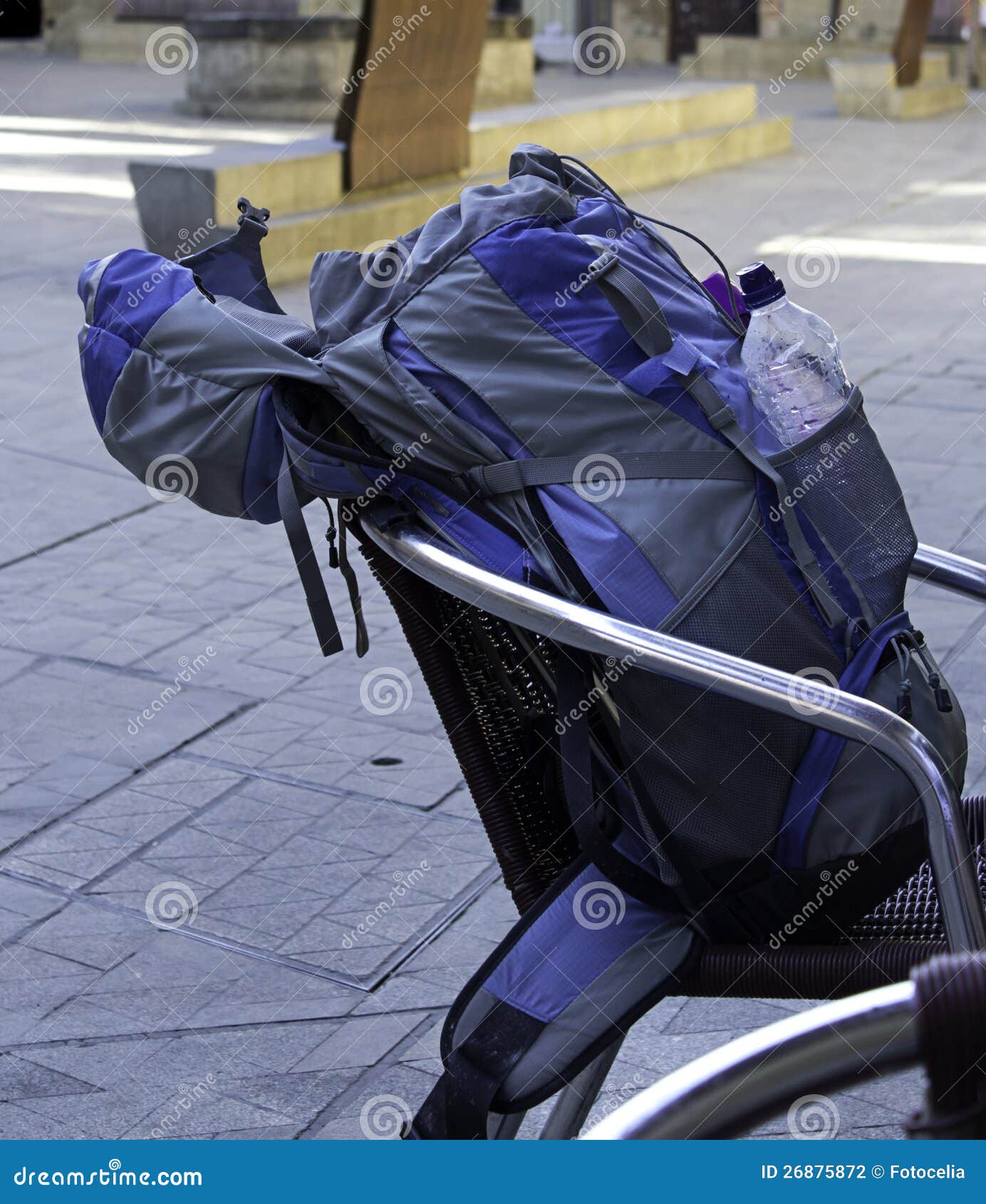 Backpack walk stock photo. Image of bottle, floor, obsoletro - 26875872