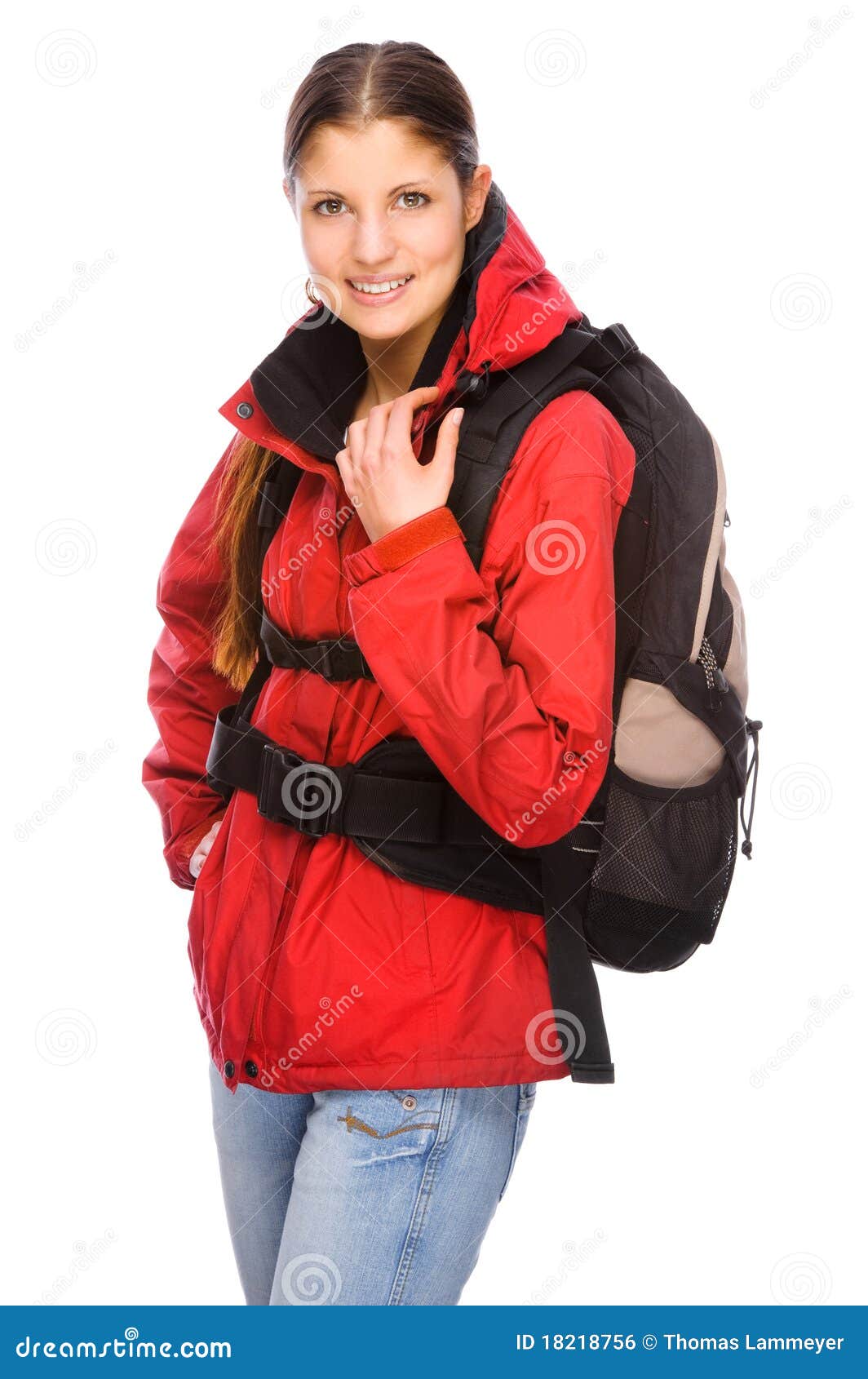 Backpacker stock photo. Image of hiking, girl, attractive - 18218756