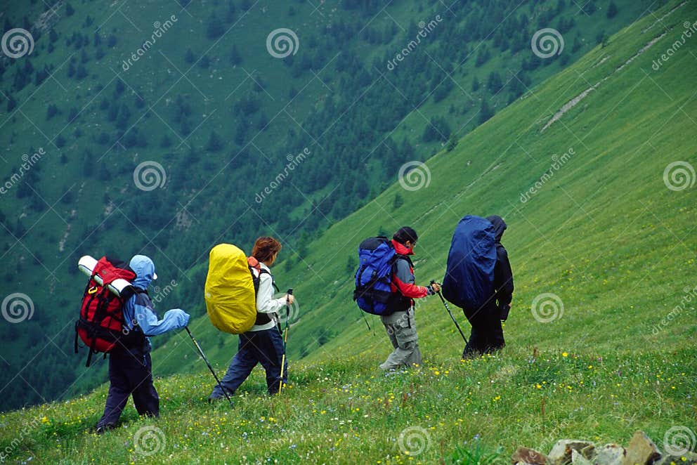Backpacker stock photo. Image of nature, adventure, mountaineering ...