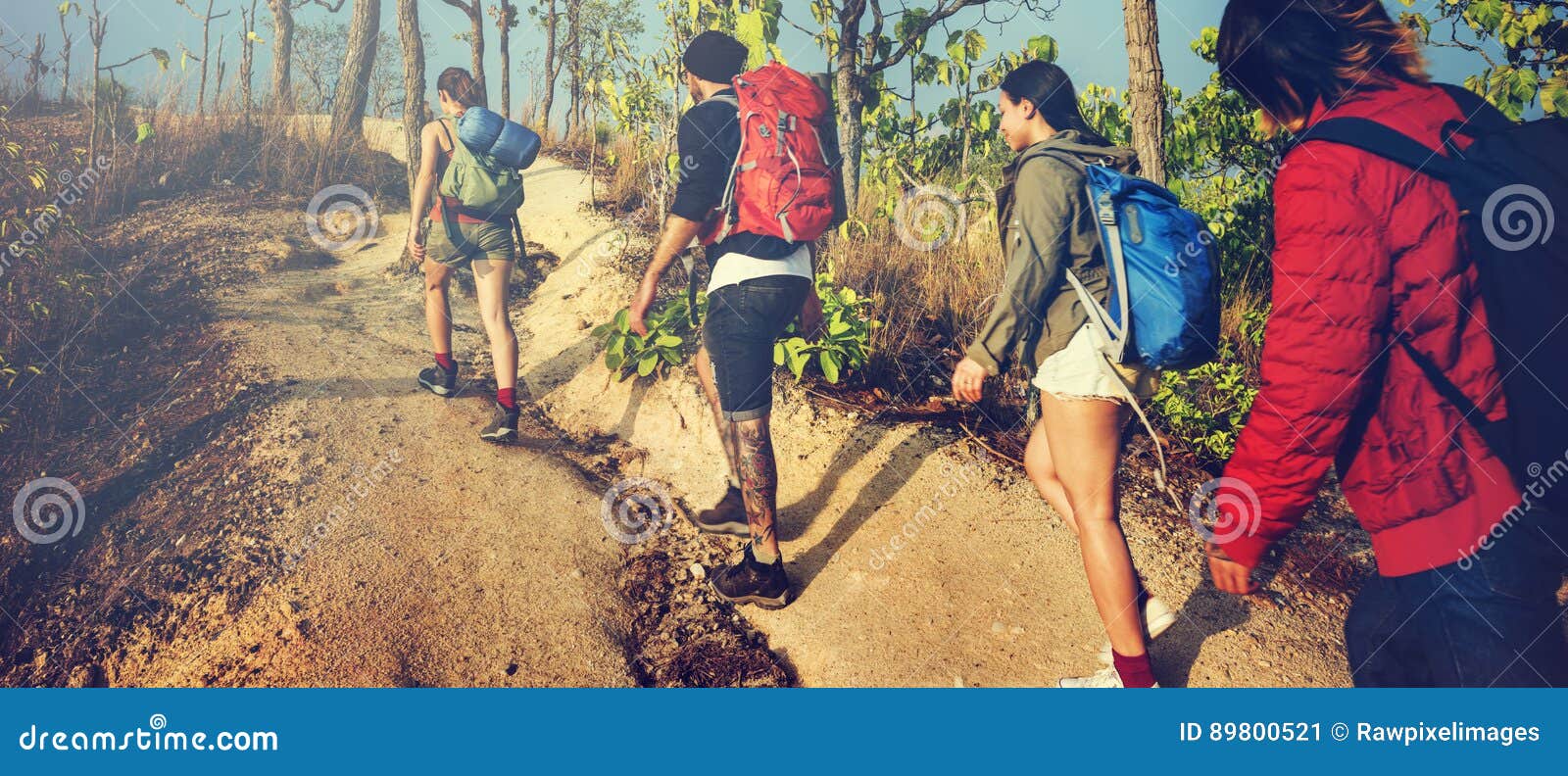 Backpacker Camping Hiking Journey Travel Trek Concept Stock Image ...