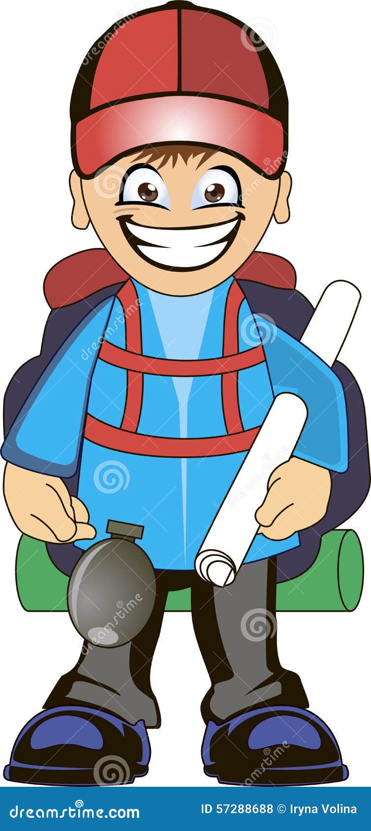 Backpacker stock vector. Illustration of activity, holiday - 57288688