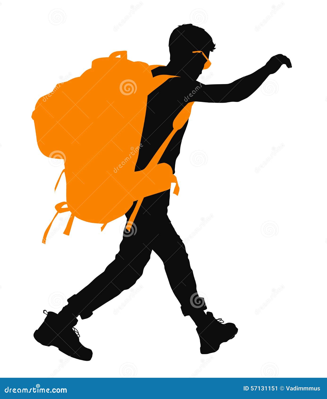 Backpacker del vector ilustración del vector. Ilustración de descubra ...