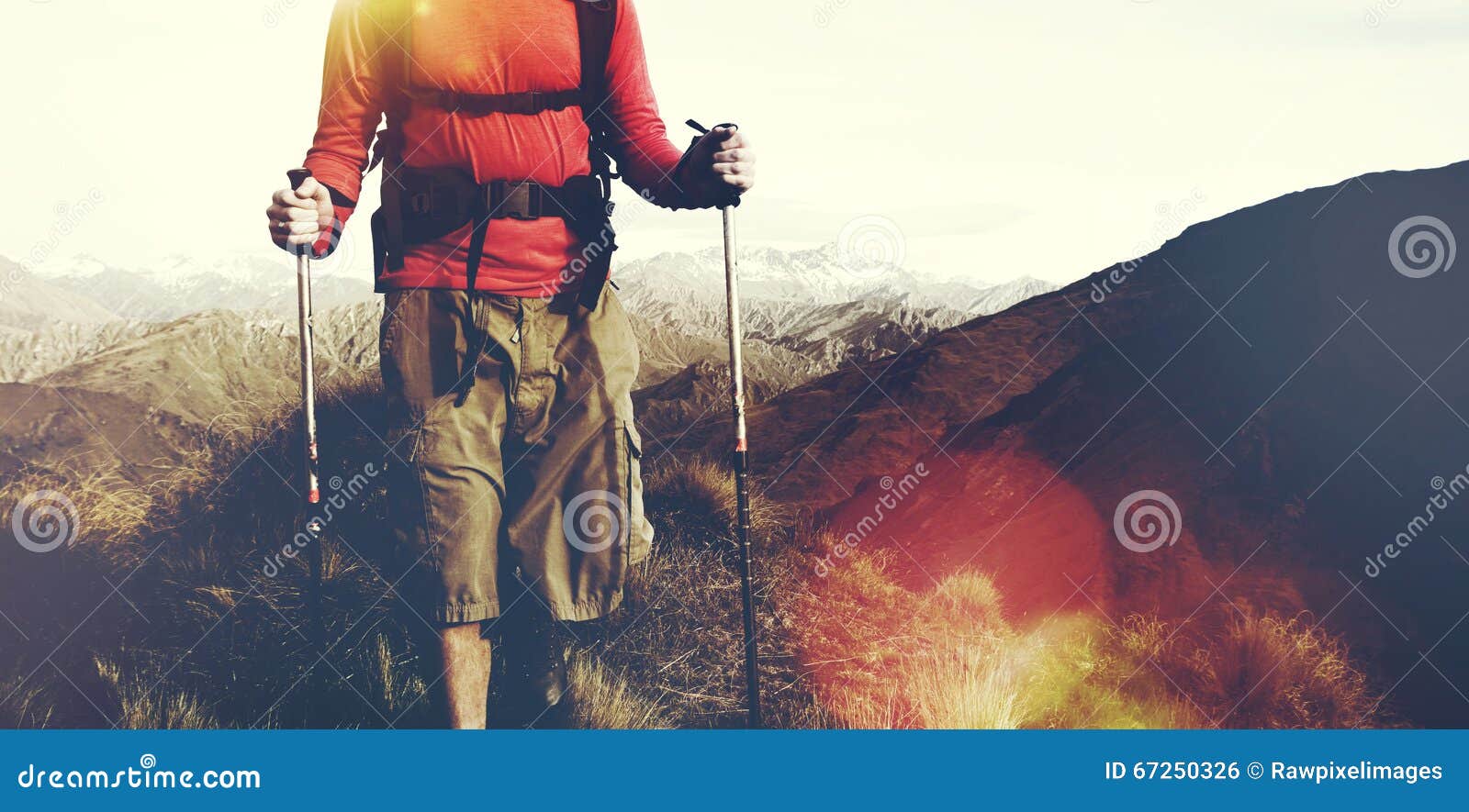 Backpacker Extreme Hiking Rugged Mountains Concept Stock Photos - Free ...