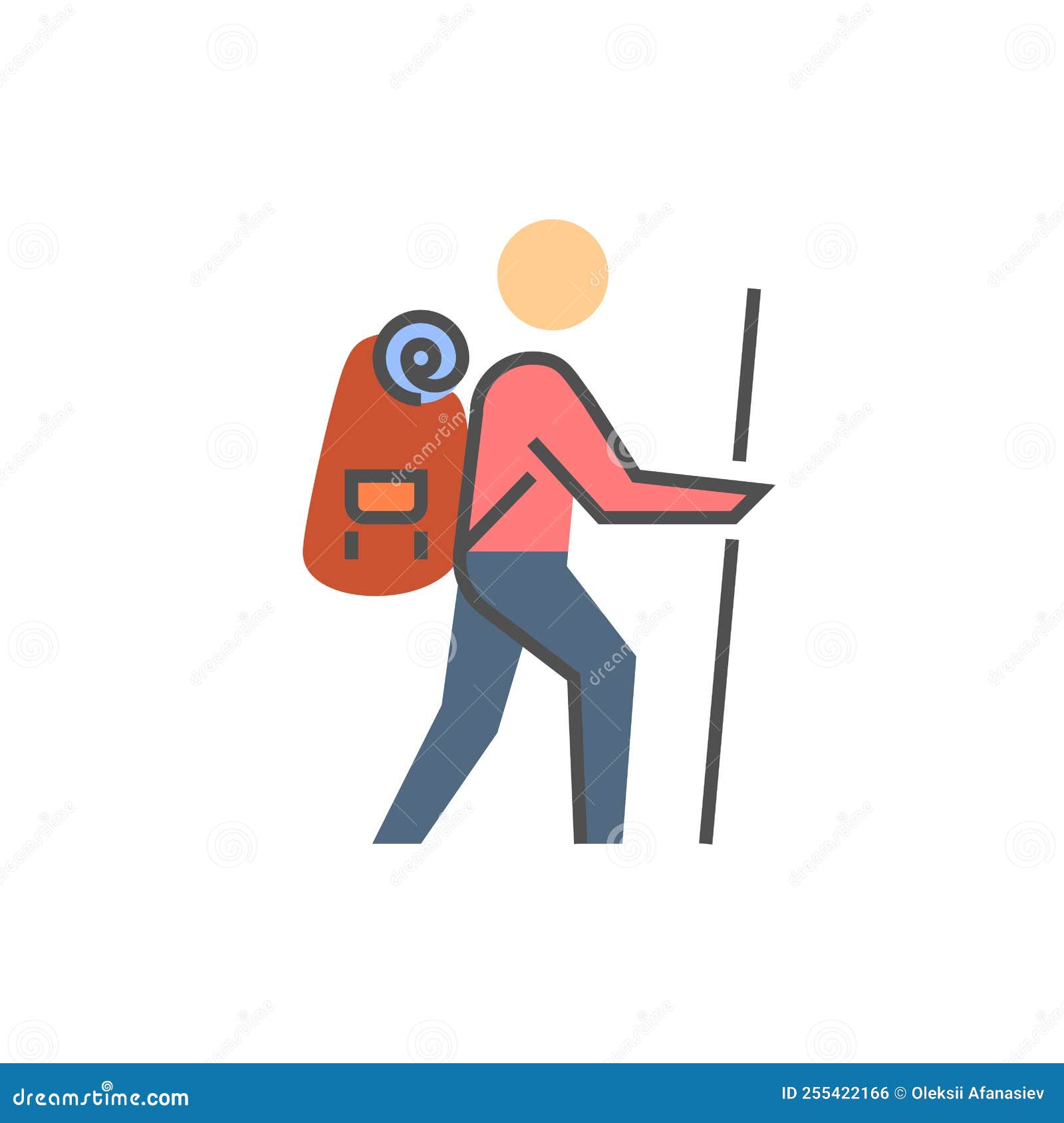 Backpacker Icon. Backpacker Related Vector Icon Stock Vector ...