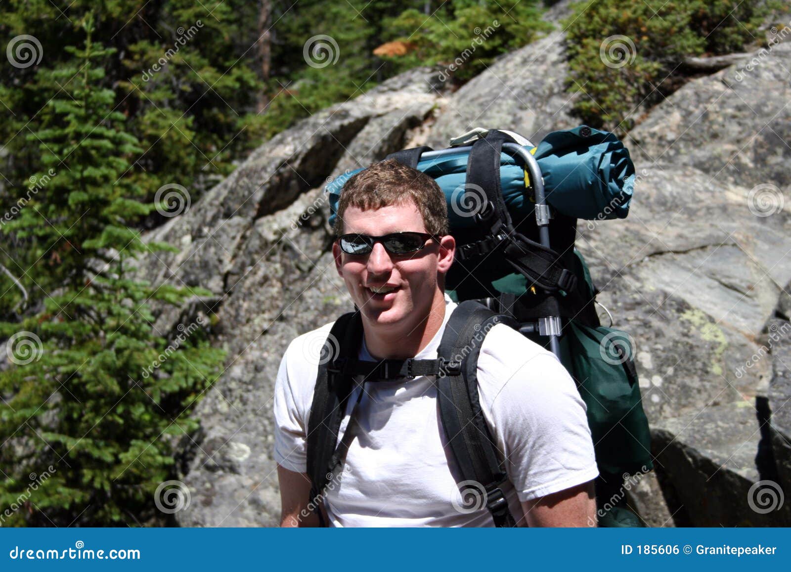 Backpacker - Montana stock photo. Image of bedroll, tour - 185606
