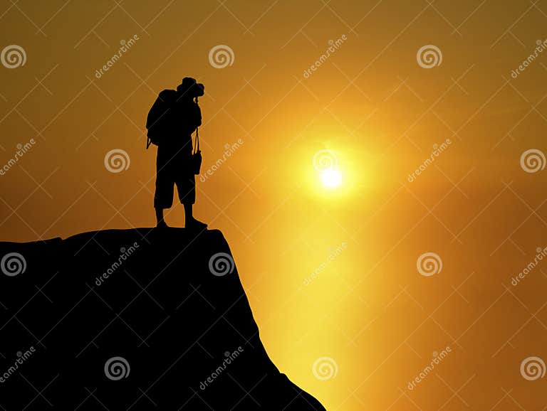 Backpacker Sunset 1 stock photo. Image of sunrise, backpacker - 5472598