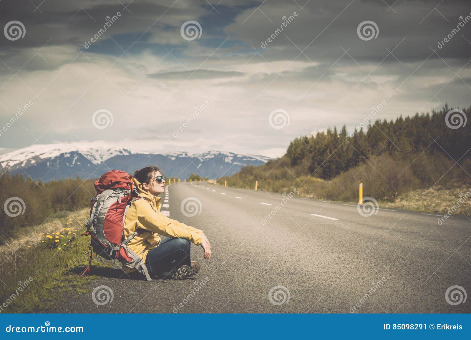 Backpacker Tourist stock image. Image of country, outdoor - 85098291