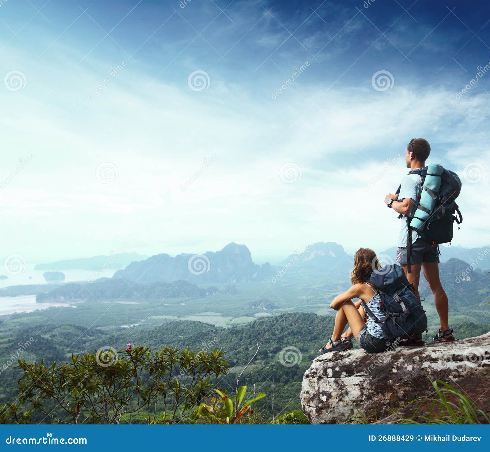 Backpackers stock image. Image of climbing, raised, journey - 26888429