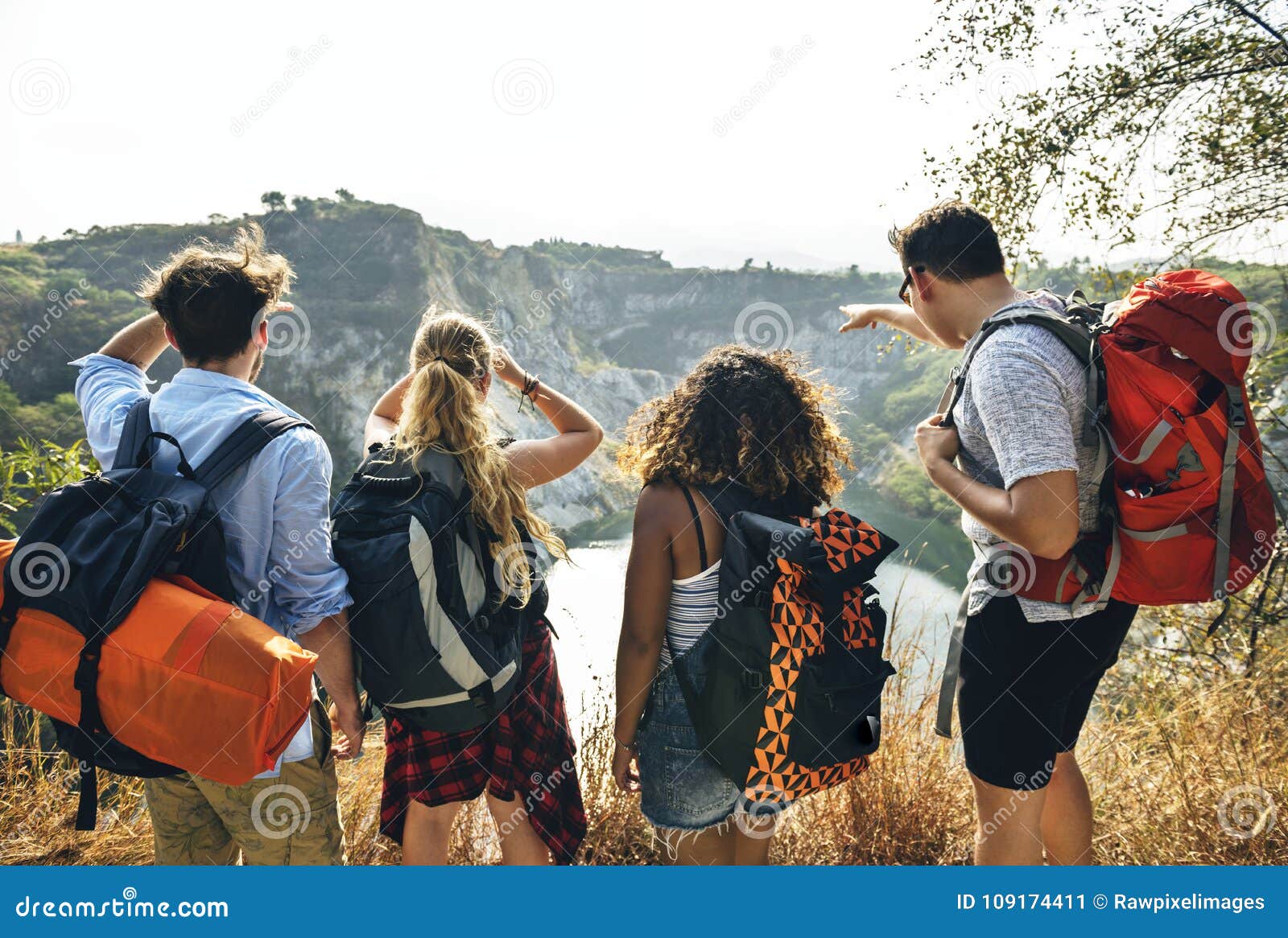 Backpackers on an Adventure Together Stock Image - Image of destination ...