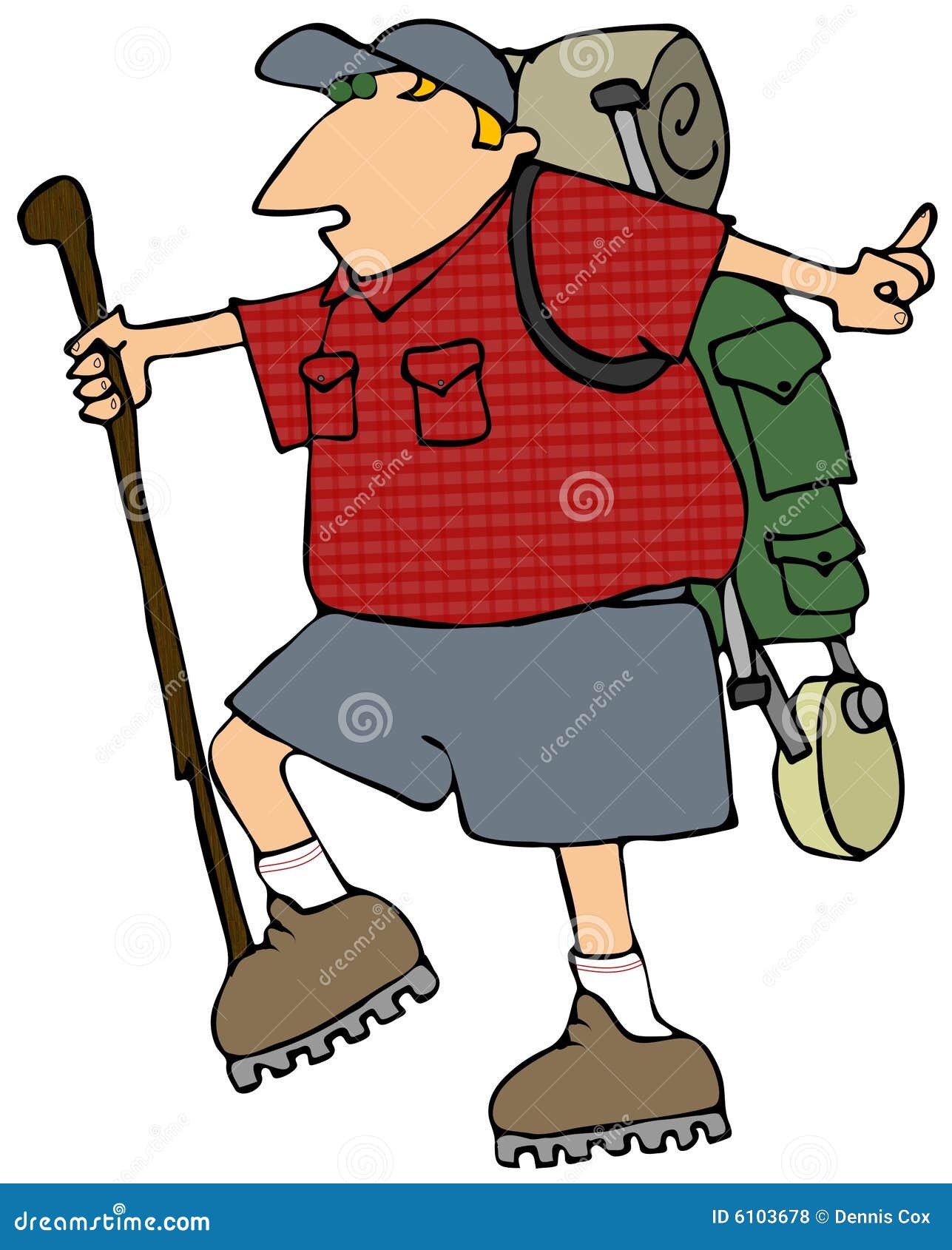 Backpacking Man Stock Illustration | CartoonDealer.com #6103678