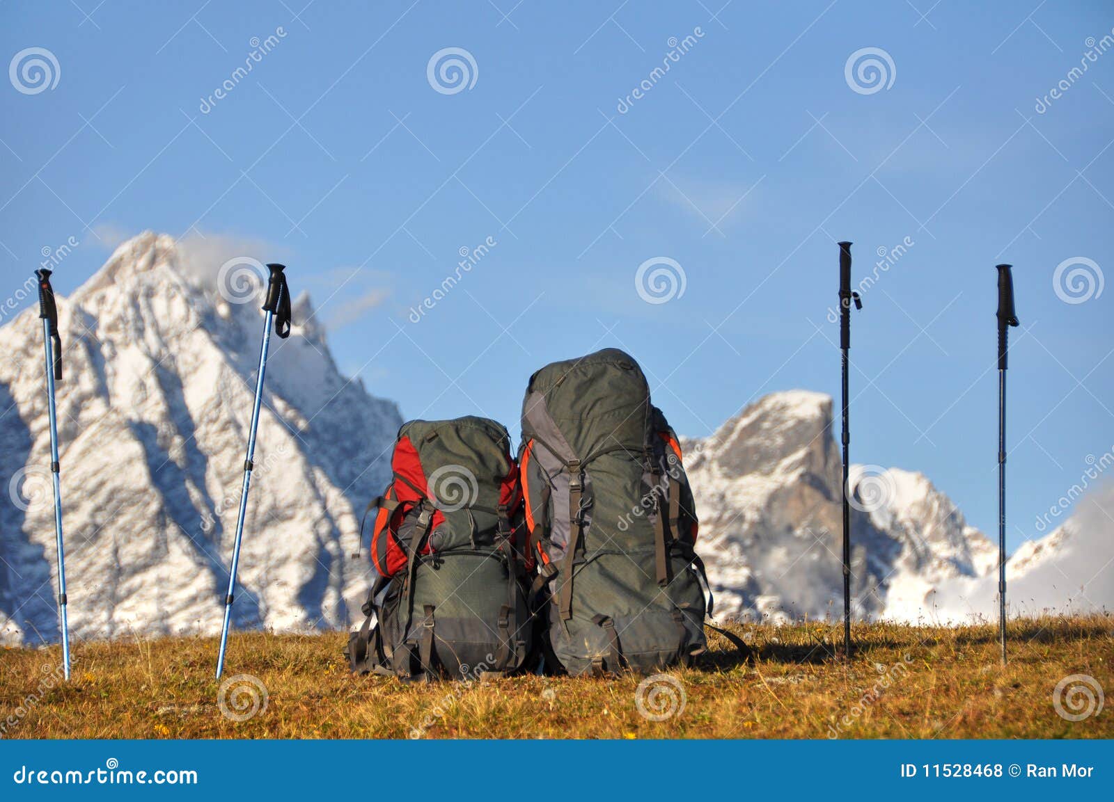 Backpacking in the Mountains Stock Photo - Image of backpack, sticks ...