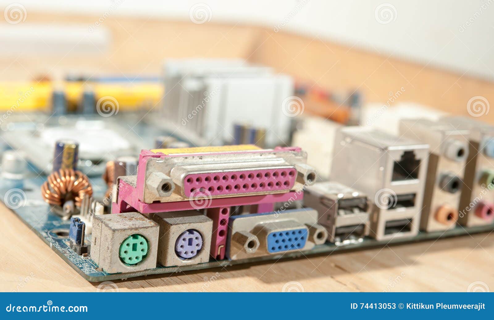 Backpanel Mainboard LPT And PS2 Port Royalty-Free Stock Photo ...