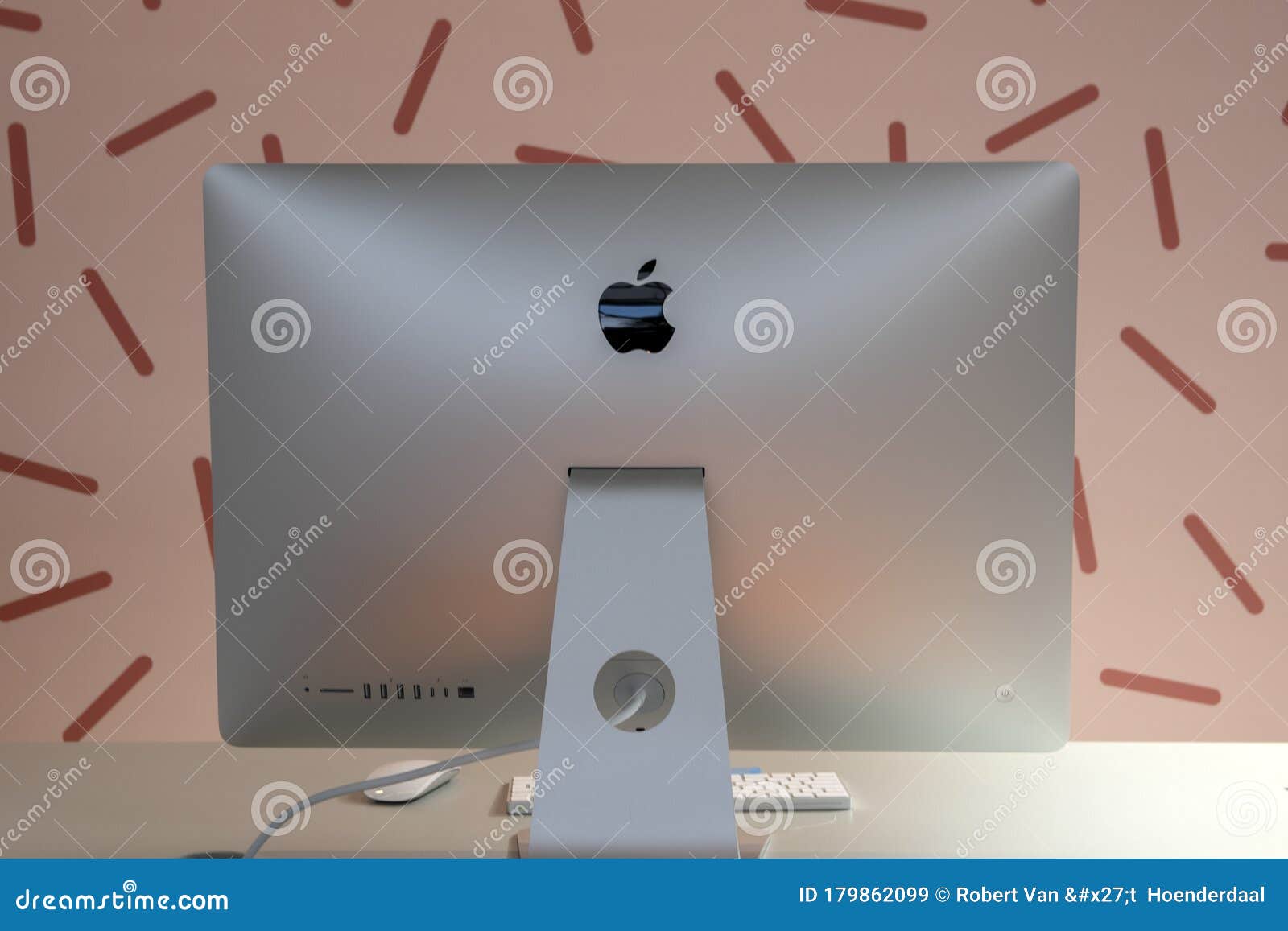 Backside of a Apple Monitor Computer at Amsterdam the Netherlands 2019 ...