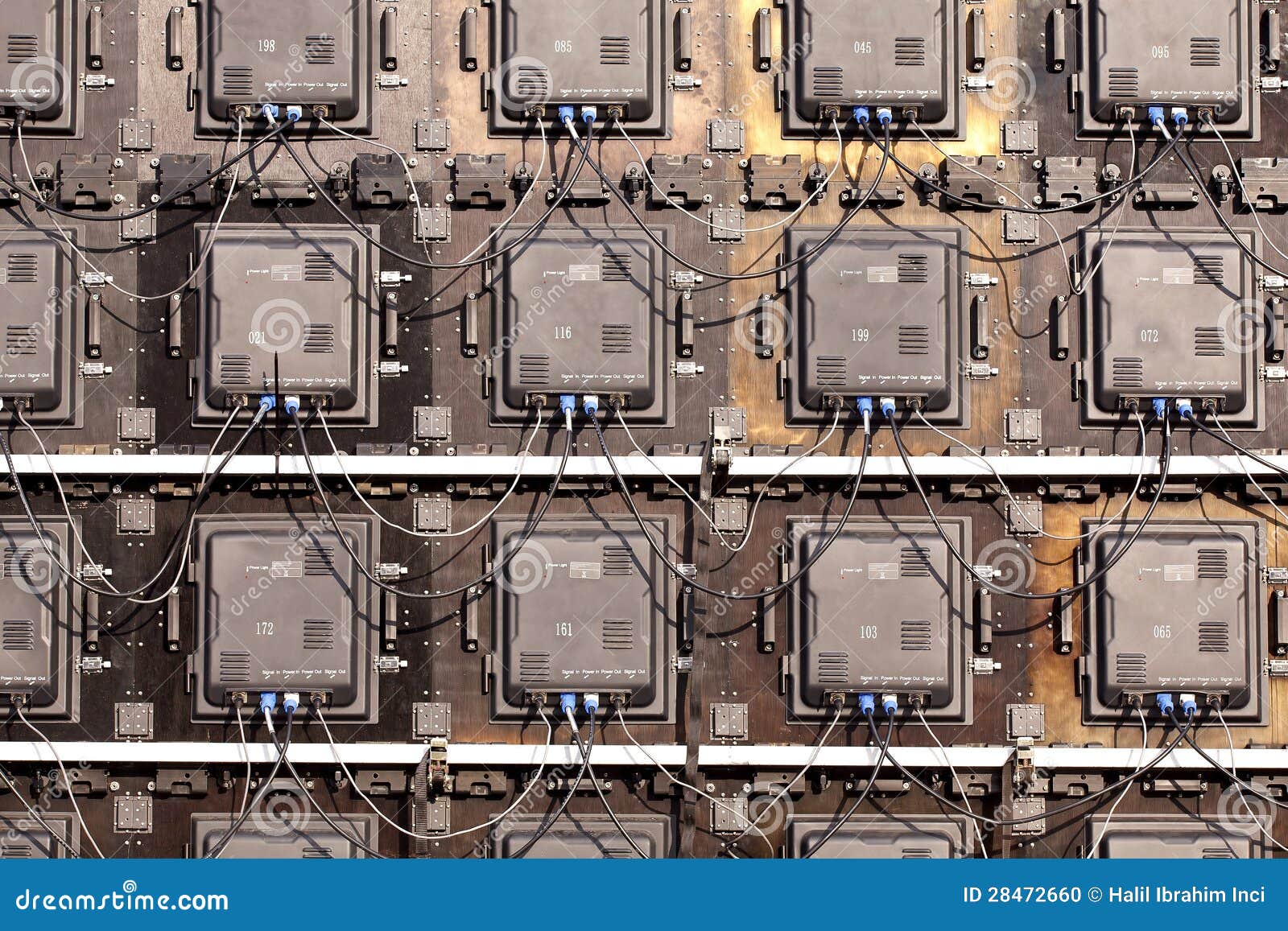 Backside of a Big LCD Panel Stock Photo - Image of electric, back: 28472660