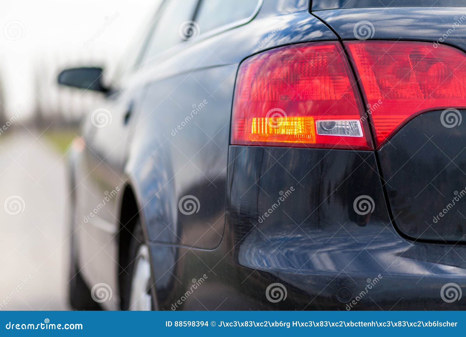 Backside from a black car stock photo. Image of automobile - 88598394