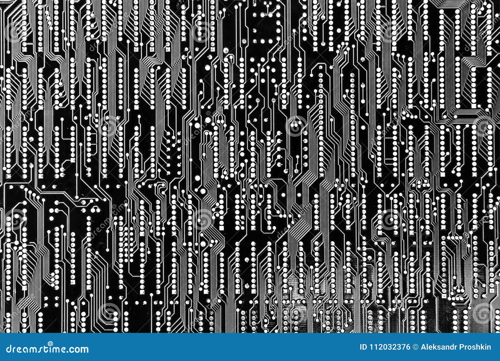 Backside of the Black Circuit Board Stock Photo - Image of electricity ...