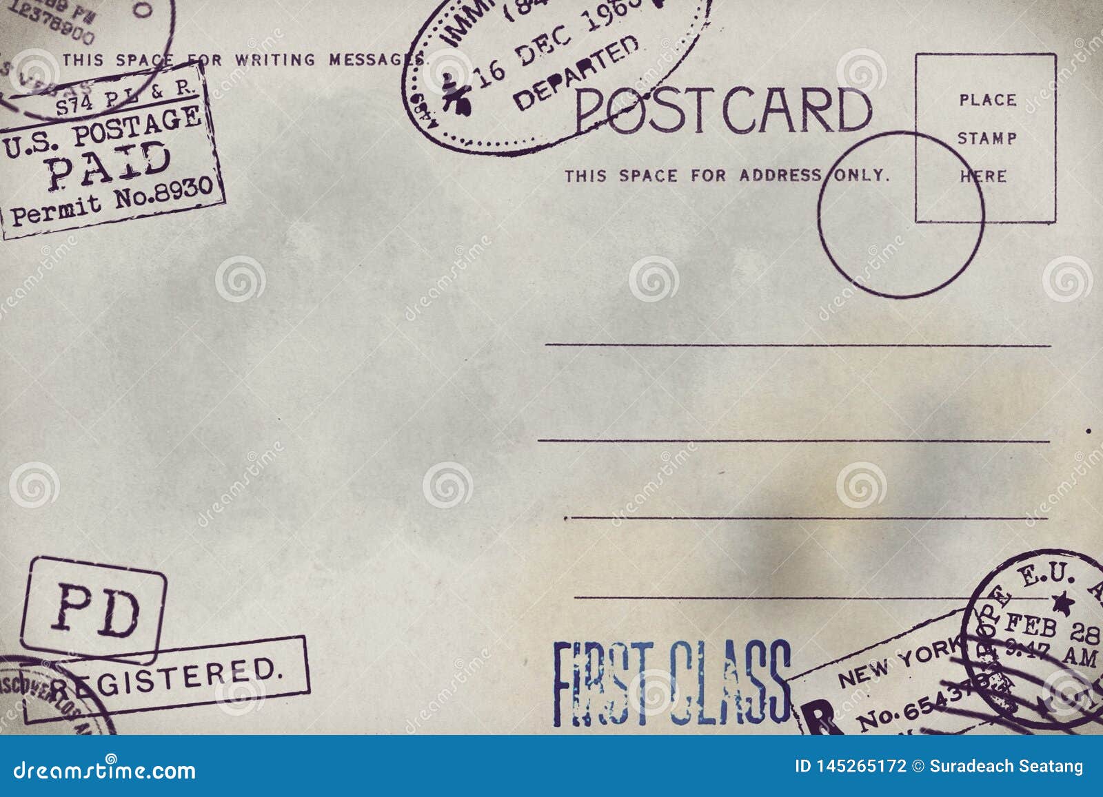 Backside of blank postcard editorial photography. Image of postcard ...