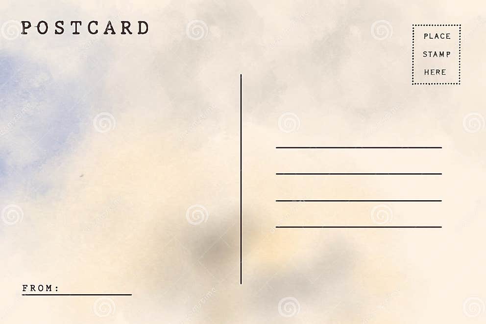 Backside of blank postcard stock illustration. Illustration of postcard ...