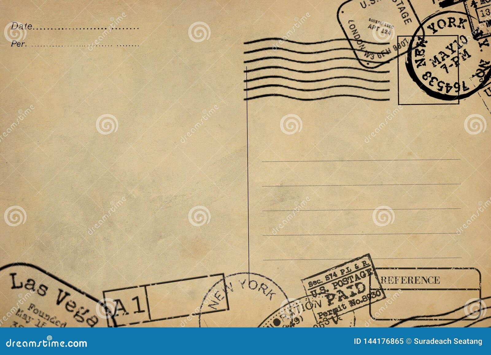 Backside of blank postcard editorial image. Image of faded - 144176865