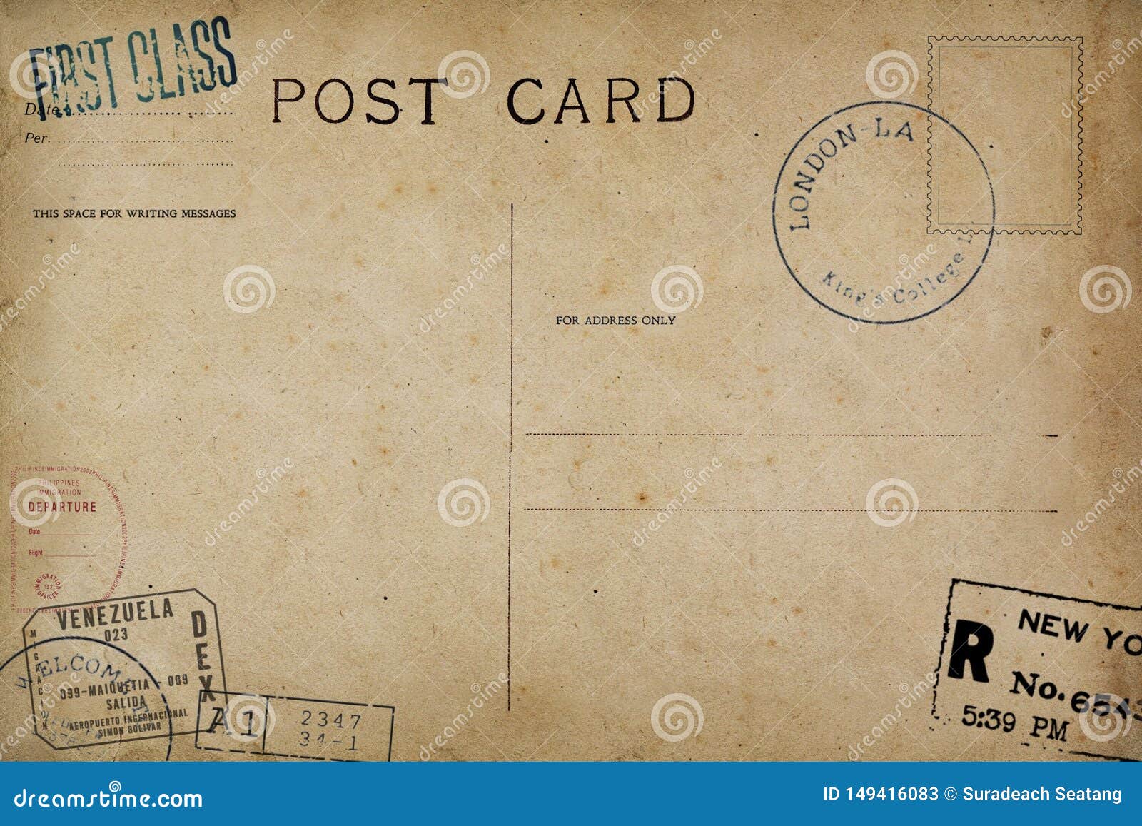 Backside of blank postcard stock image. Image of design - 149416083