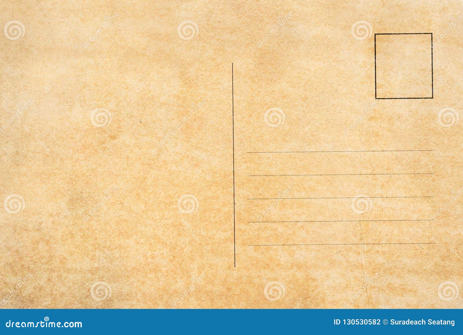 Backside of Blank Postcard with Dirty Stain Stock Illustration ...
