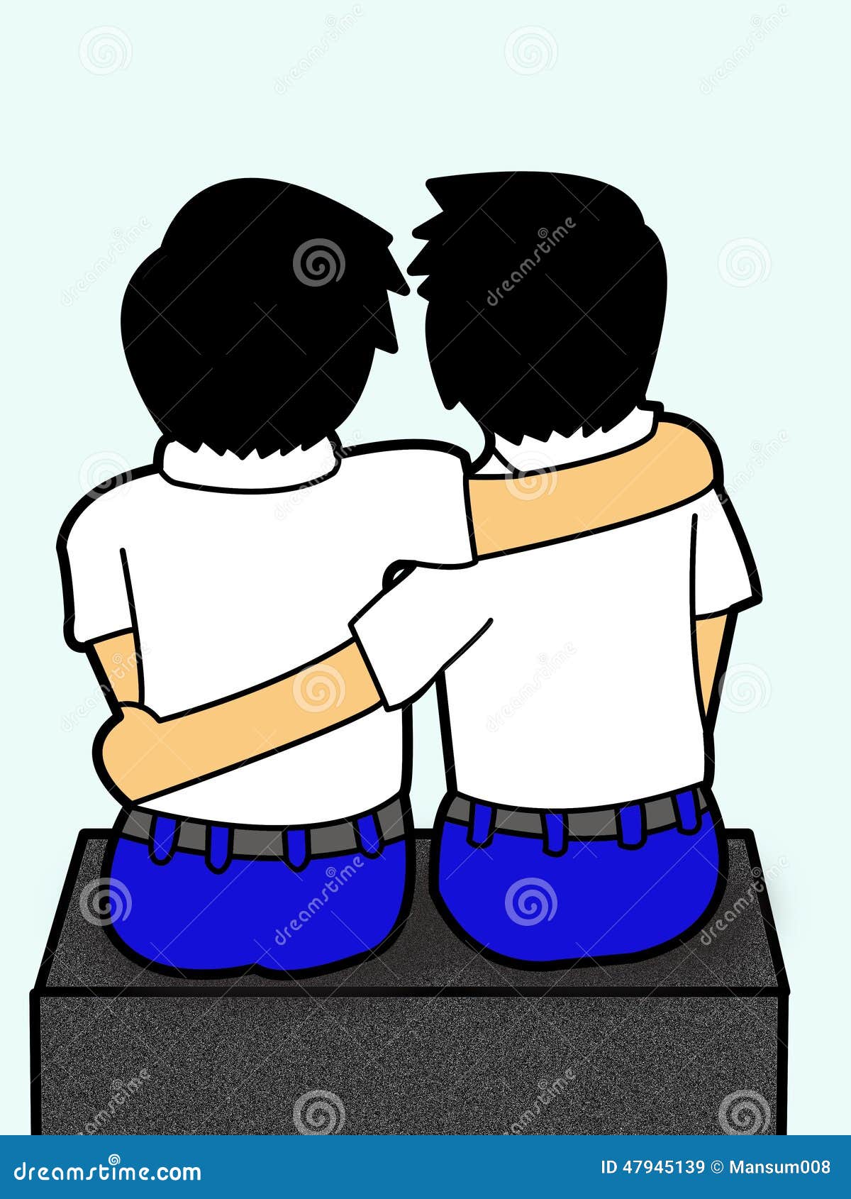 Side Hug Clipart