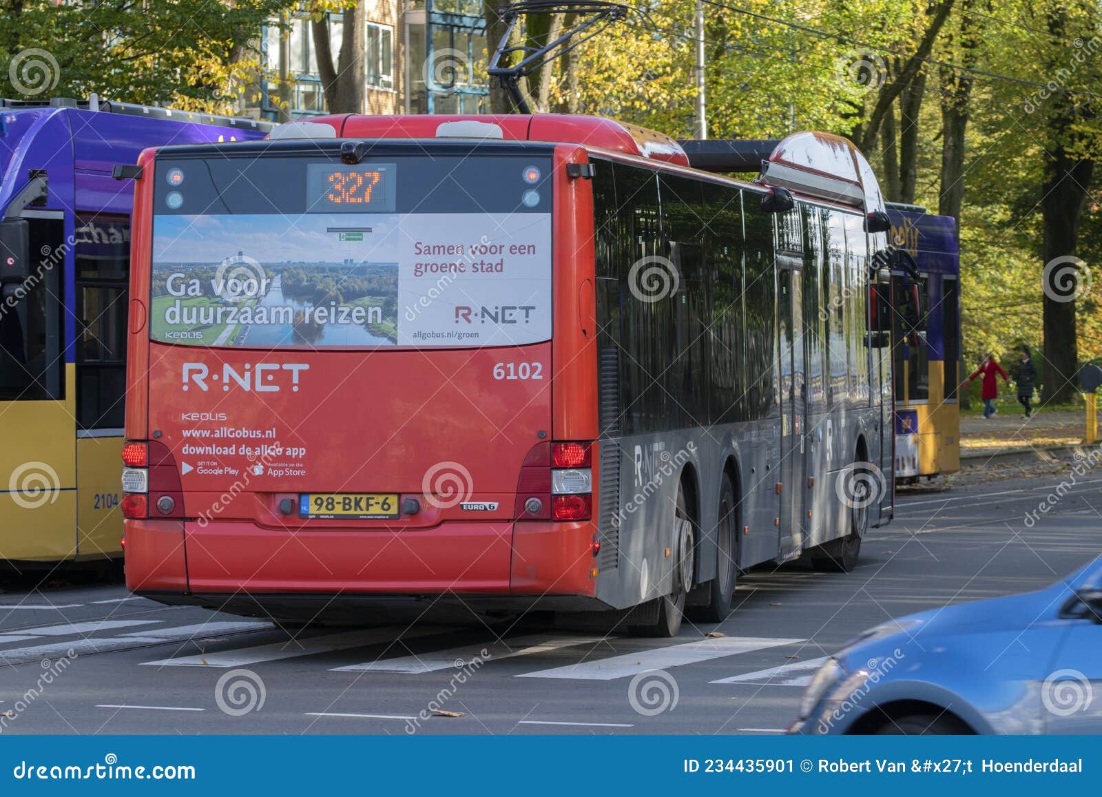 Backside Bus 327 at Amsterdam the Netherlands 9-11-2021 Editorial Photo ...