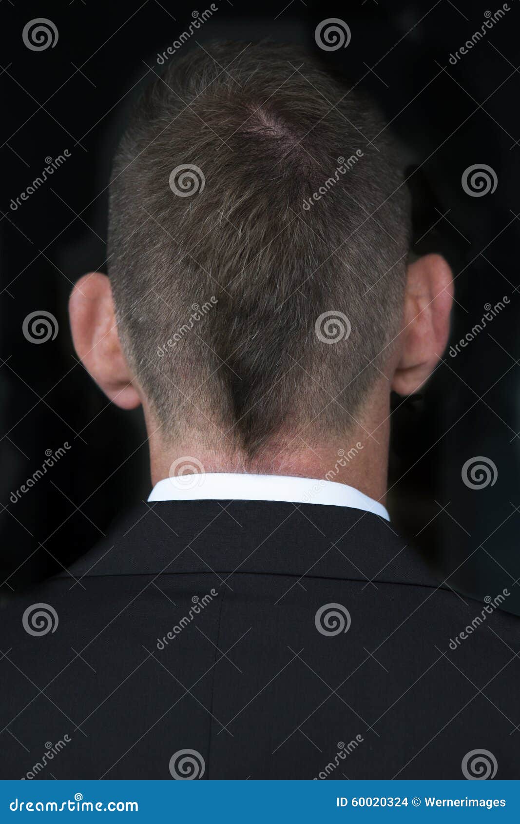 Backside of Businessman with Hipster Haircut Stock Photo - Image of ...