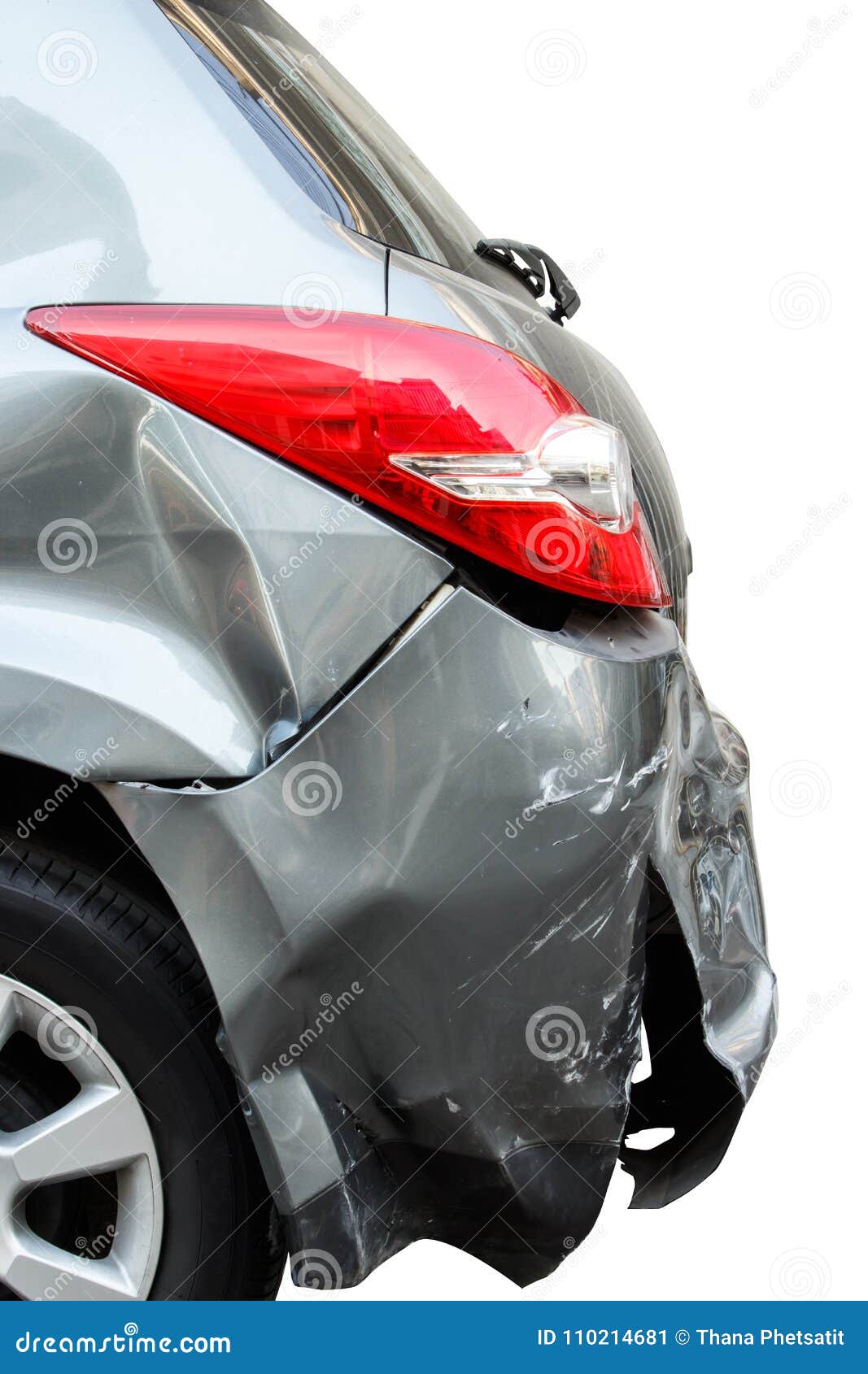 Backside of a Car Get Damaged Stock Image - Image of light, safety ...