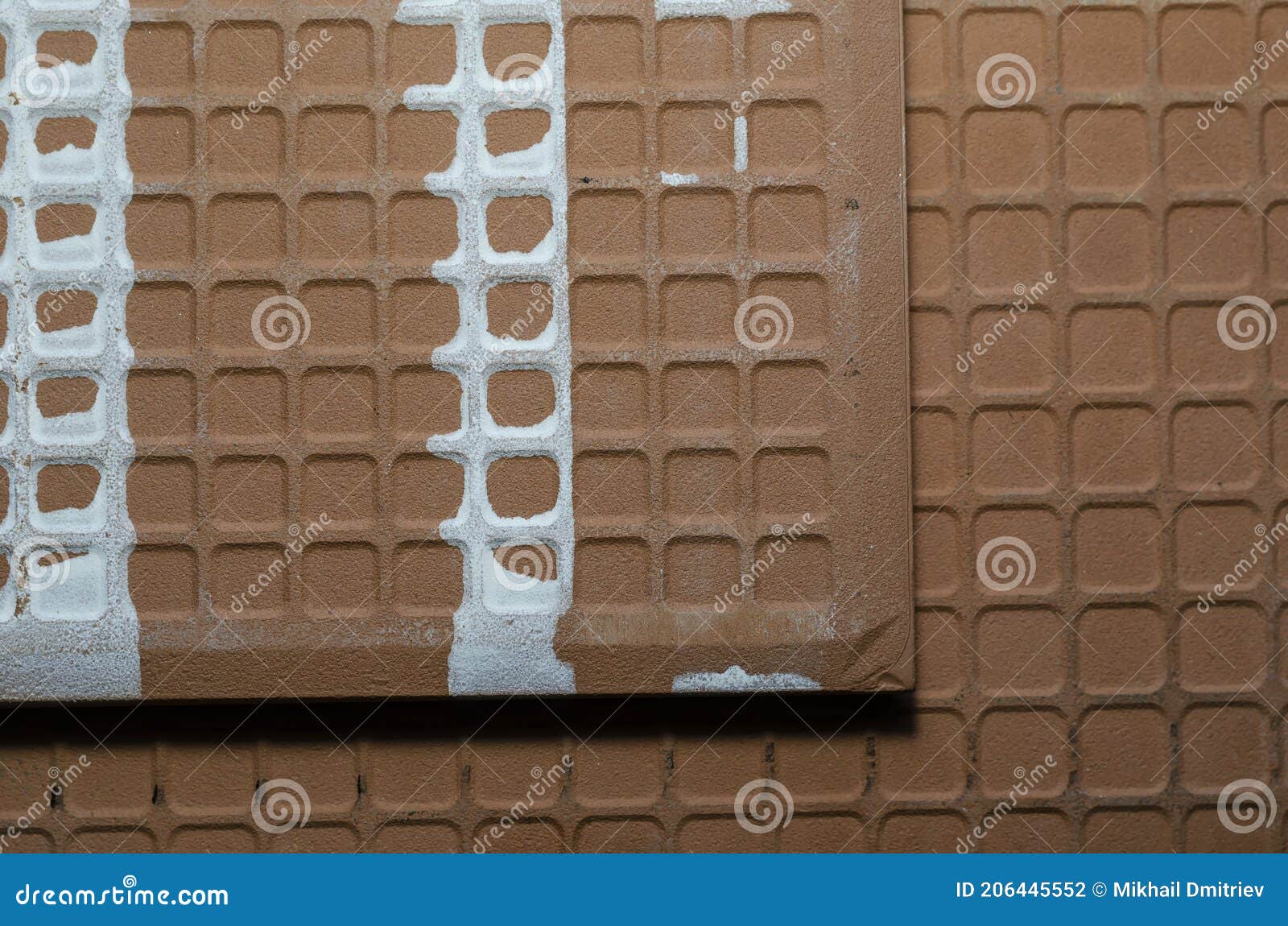 Backside of Ceramic Tiles with White Engobe Paste Stock Photo - Image ...