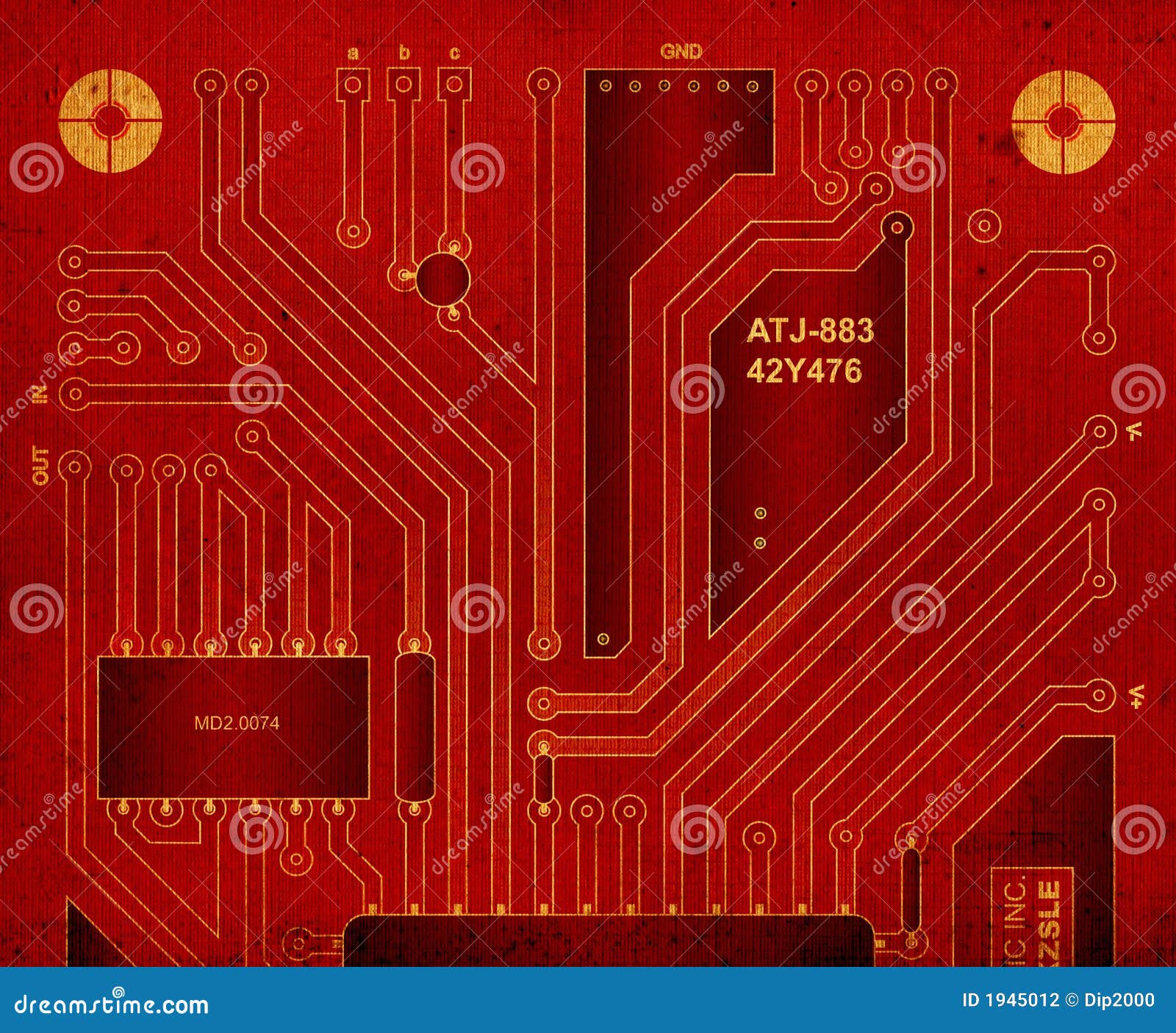 Backside circuit board stock illustration. Illustration of microchip ...