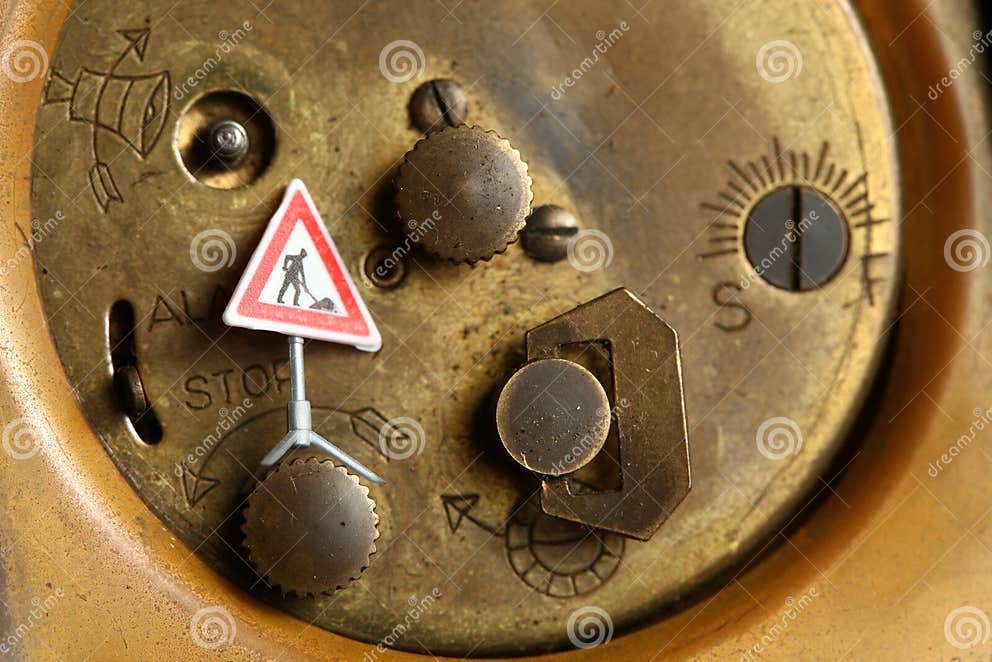 Backside of clock. stock image. Image of background - 107104261