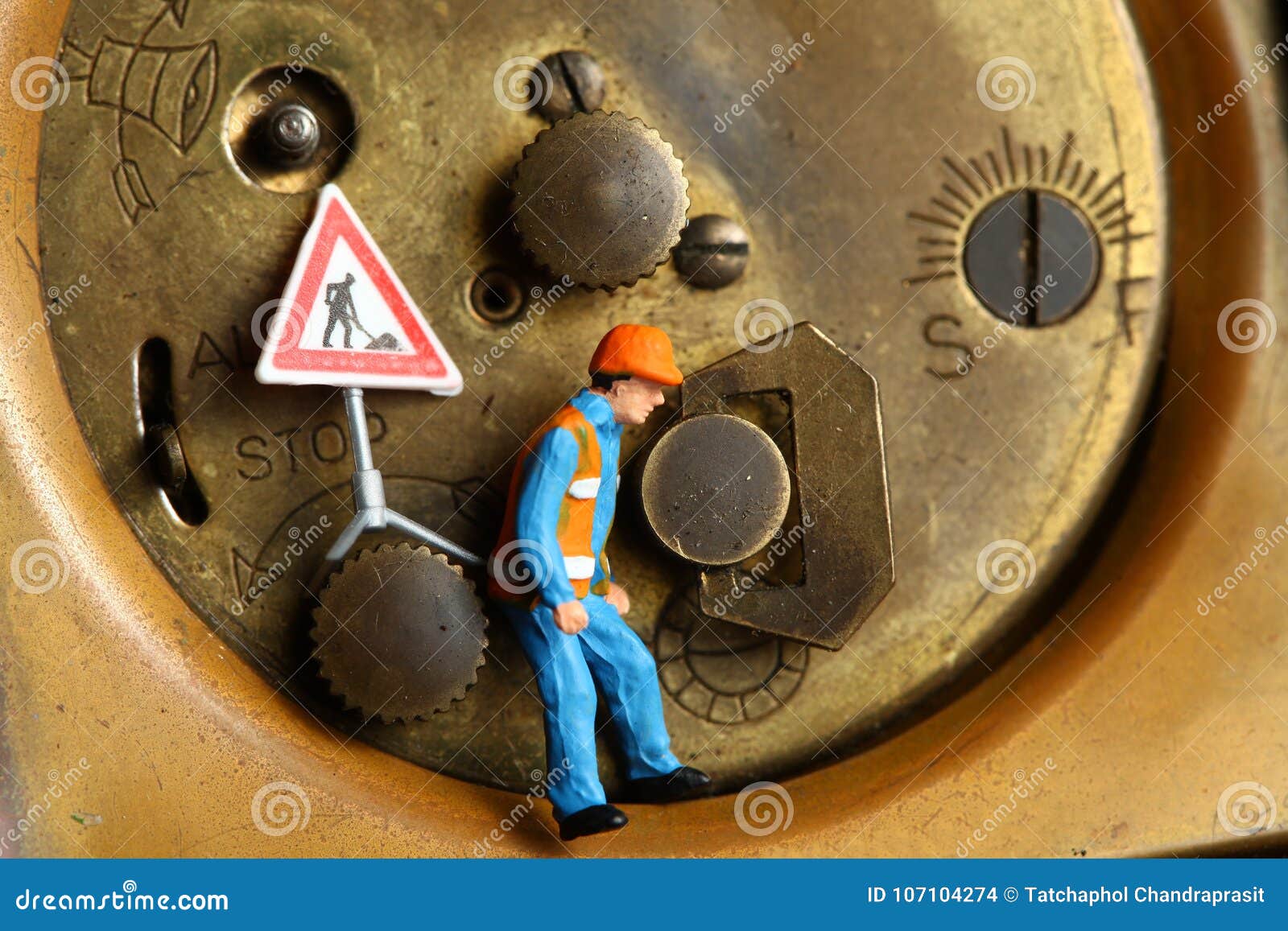 Backside of clock. stock photo. Image of model, clock - 107104274