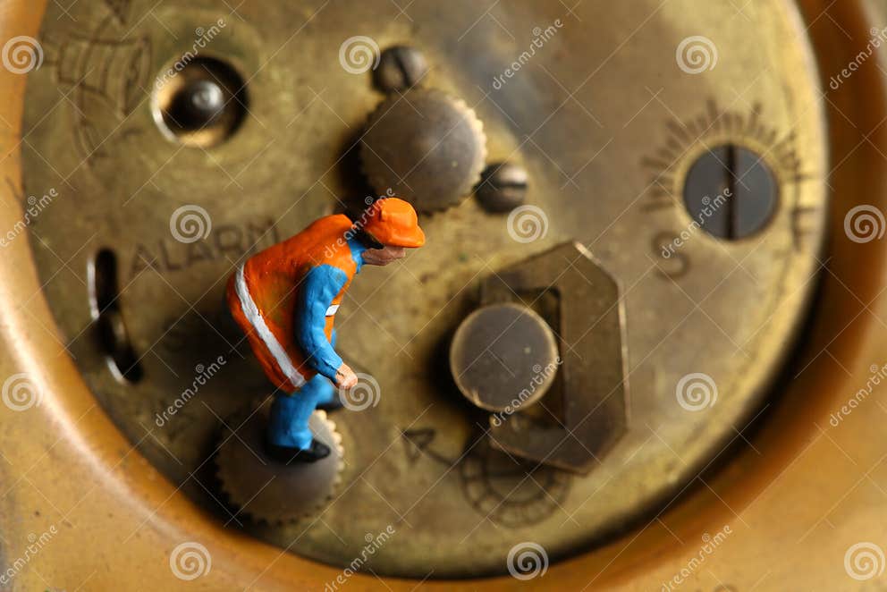 Backside of clock. stock image. Image of mechanical - 107104503