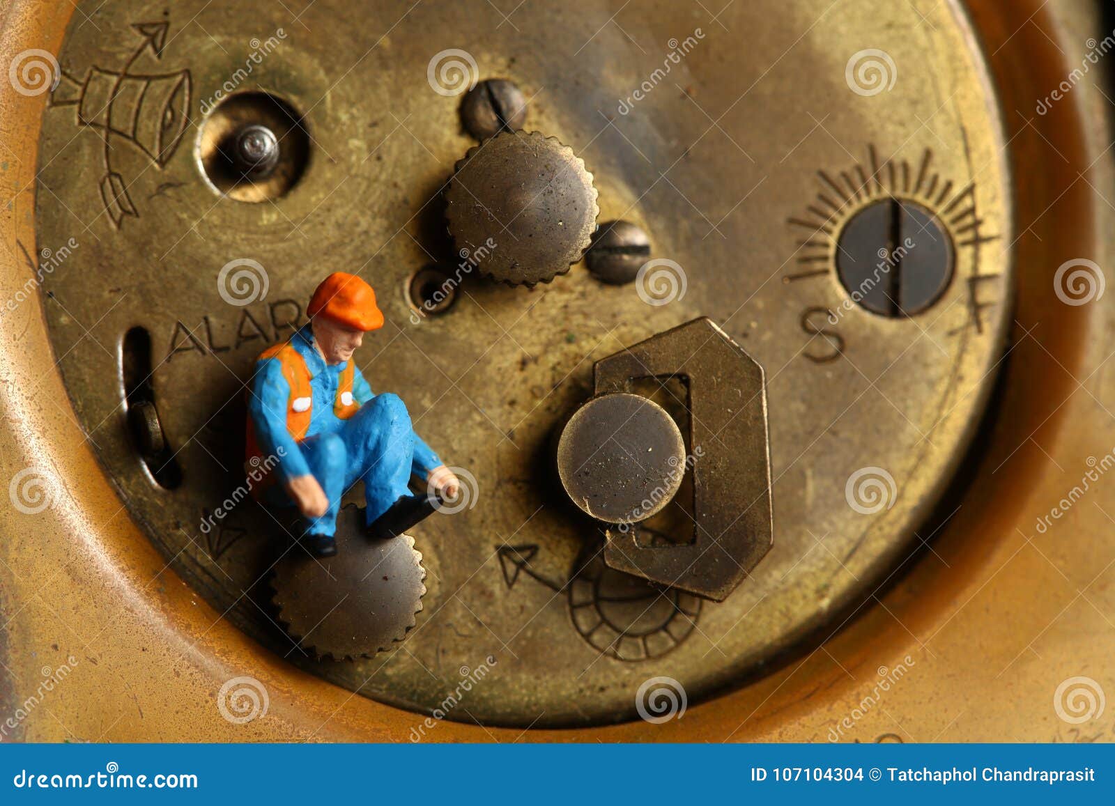Backside of clock. stock photo. Image of idea, circle - 107104304