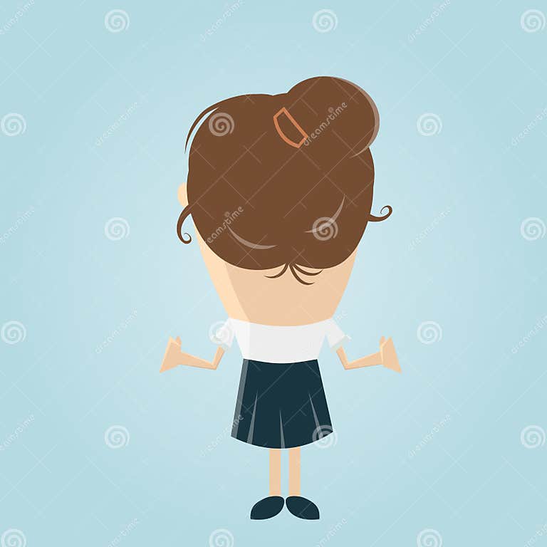 Backside of comic woman stock vector. Illustration of back - 87521479
